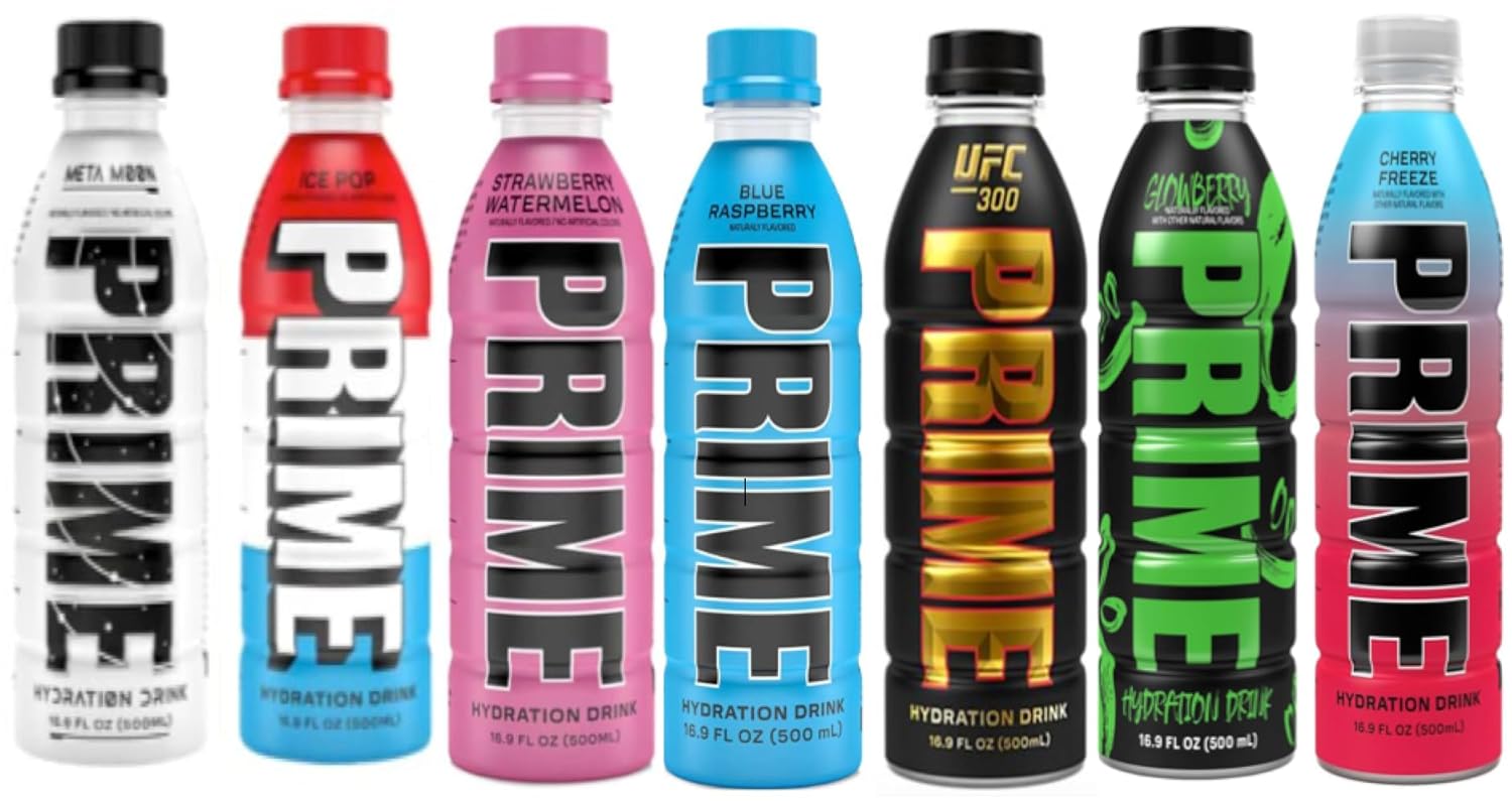 Prime Hydration Sports Drink Variety Pack - 7 Flavors, 16.9 Fl Oz ...