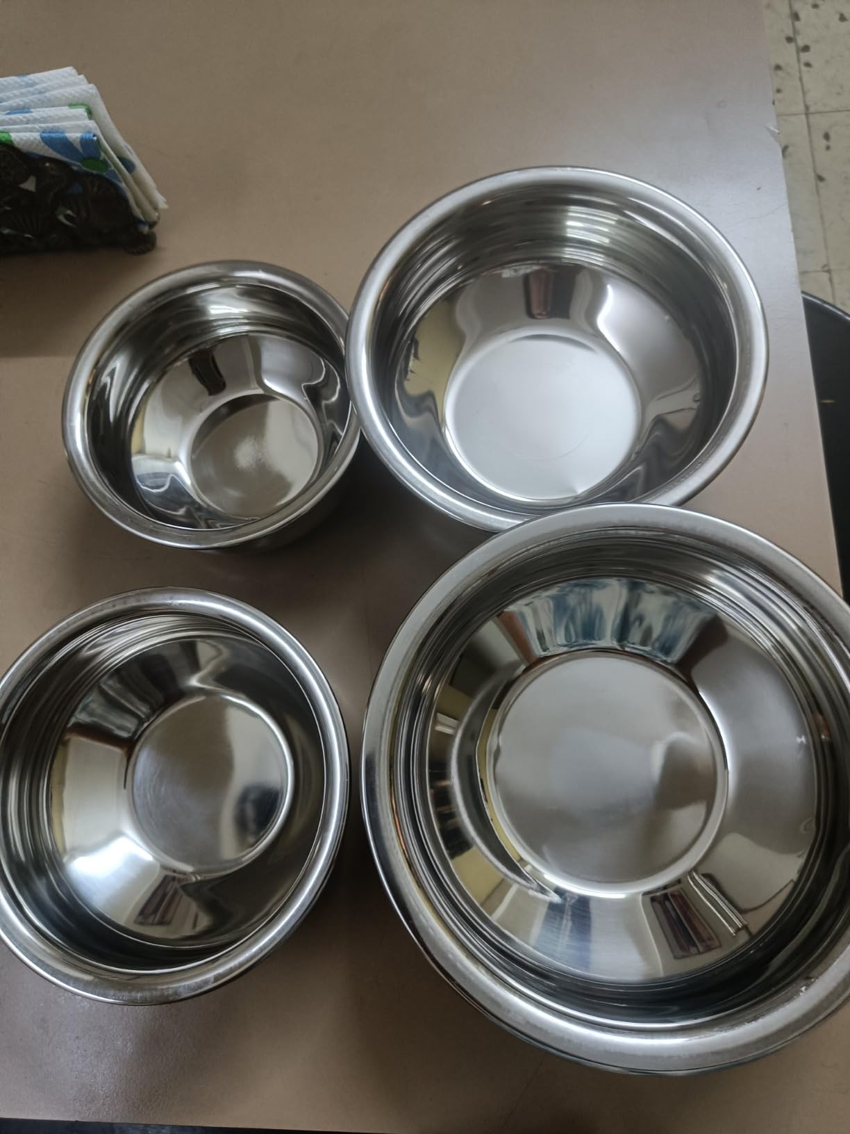 Buy Amazon Brand - Solimo Stainless Steel Handi Set size 15cm,16 cm,19cm,21cm (4 pieces, 750ml ...