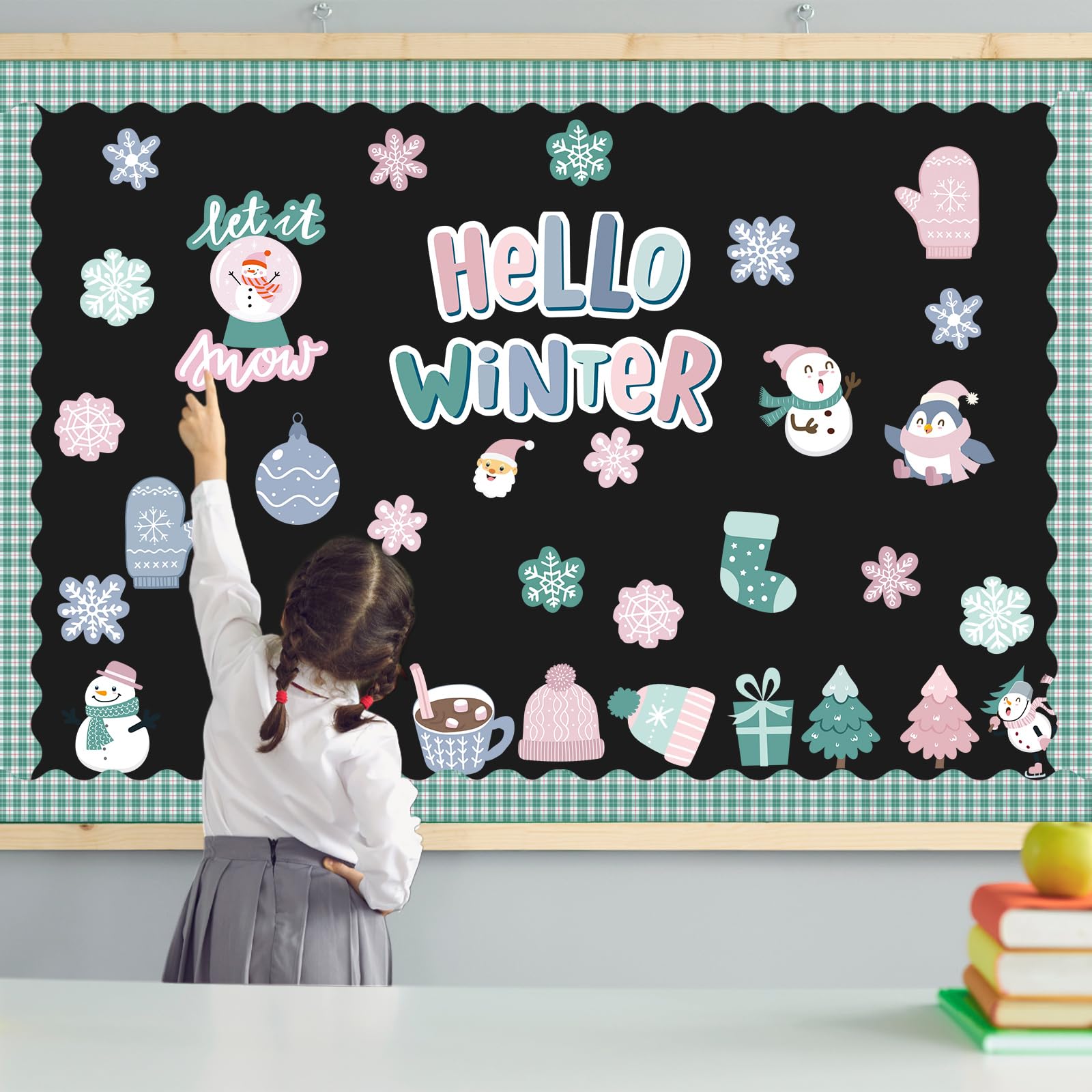 Snapklik.com : Pasimy Winter Bulletin Board Decorations Hello Winter ...