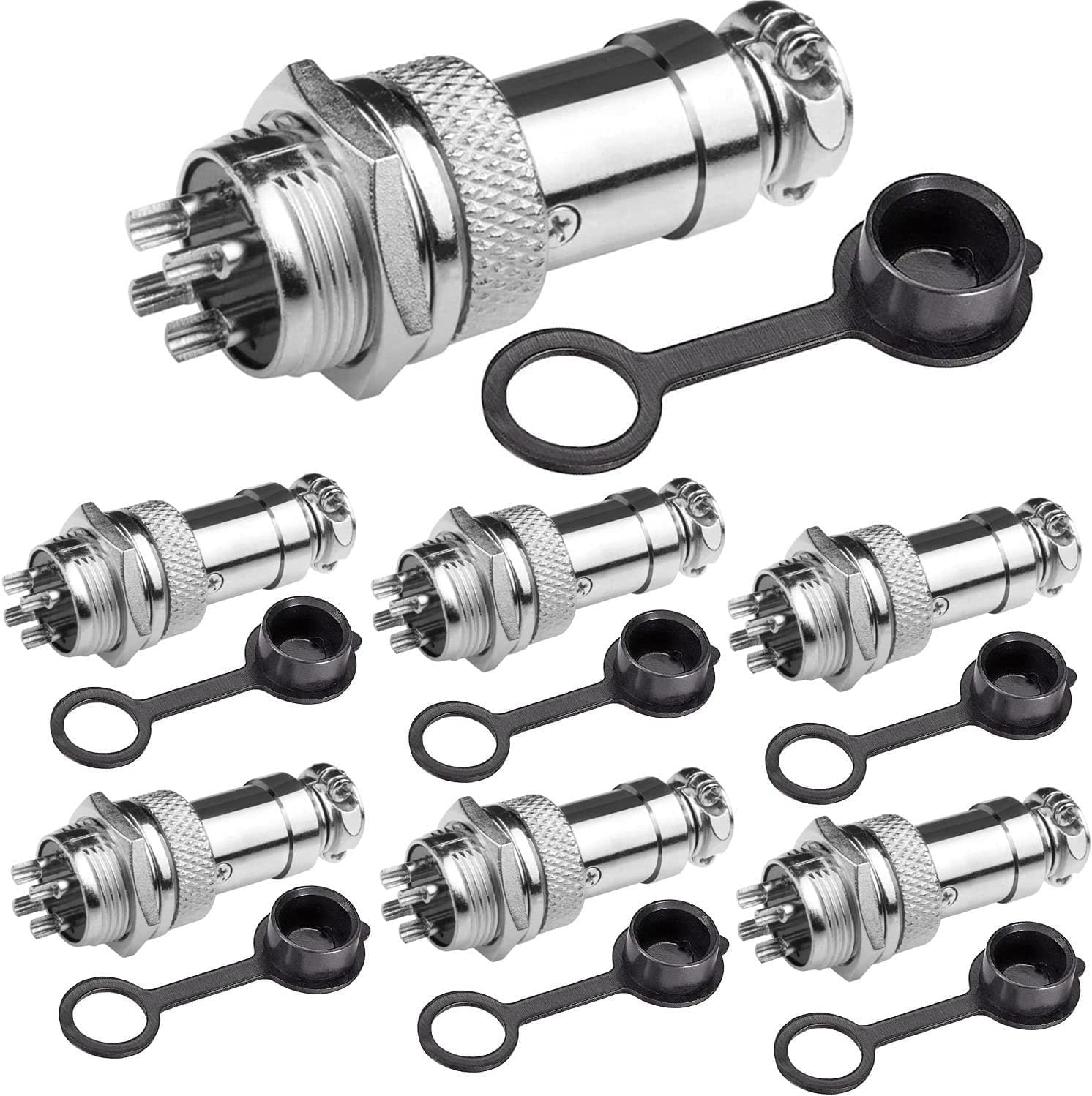 RUNCCI-YUN 18PCS Aviation Connector Plug, 12MM4 Pin Female Metal ...