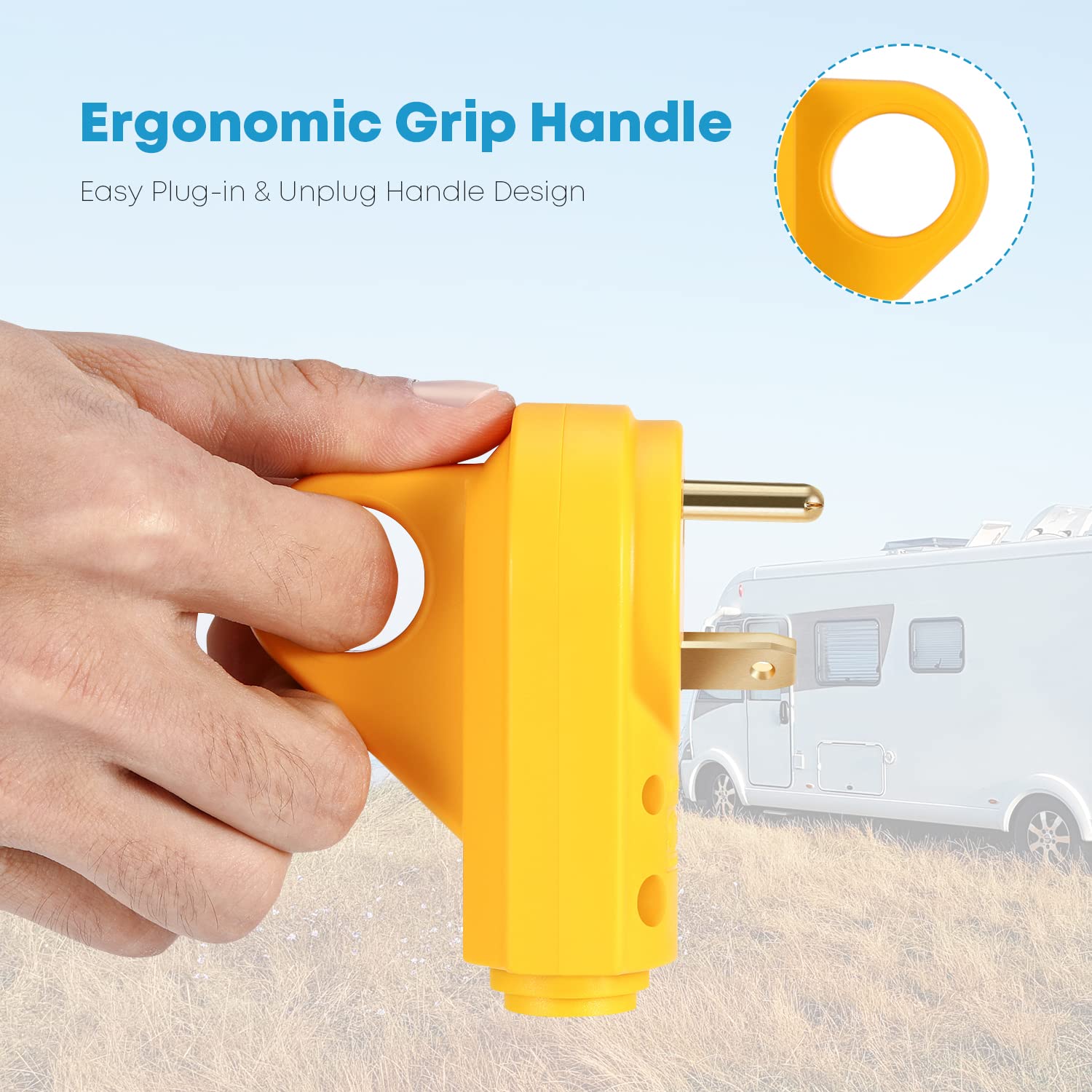 Snapklik.com : Kohree RV Replacement Plug 30 Amp Male, 125V RV ...