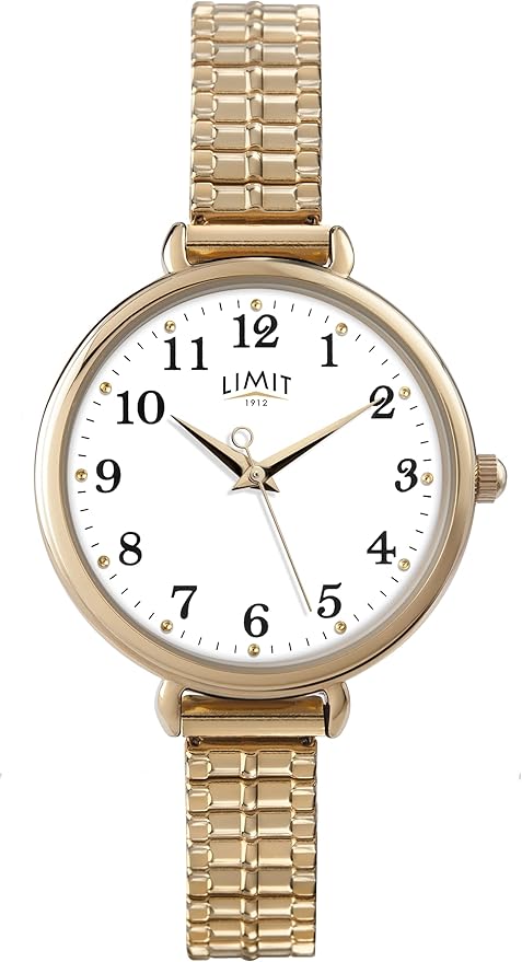 Limit Ladies Gold Expanding Bracelet Watch with White Dial 6963 ...