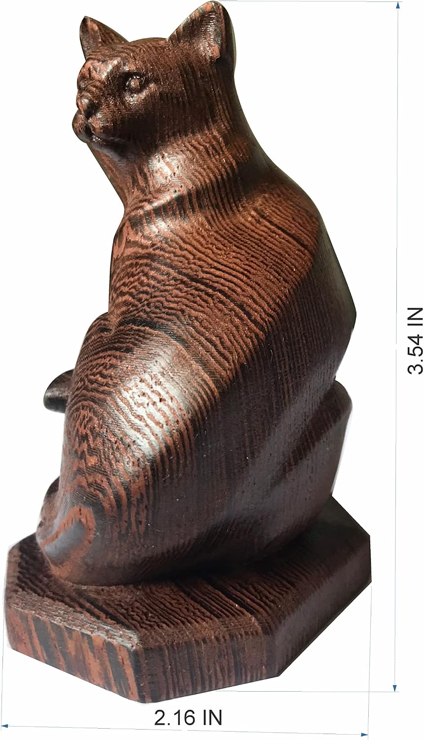 Handicraftviet Estatua de gato artesanal de tallado de madera hecha a ...