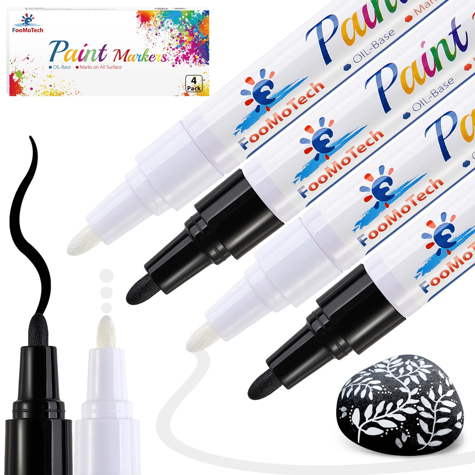 Amazon.com: FooMoTech Paint Pen Paint Markers - Permanent Acrylic ...