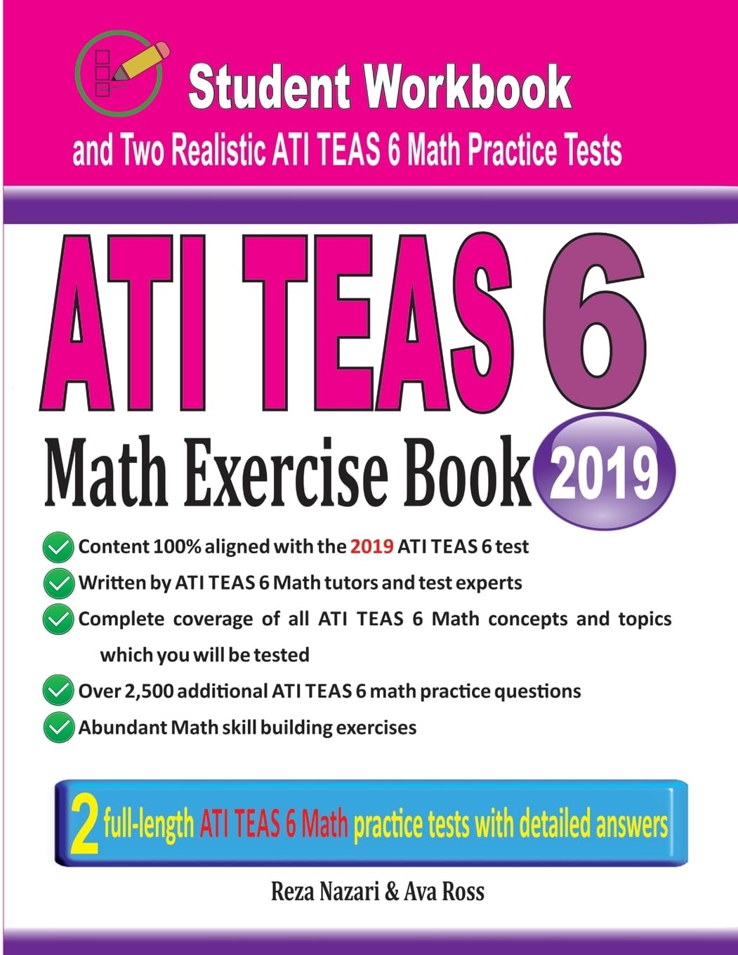 ATI TEAS 6 Math Exercise Book: Student Workbook and Two Realistic ATI ...