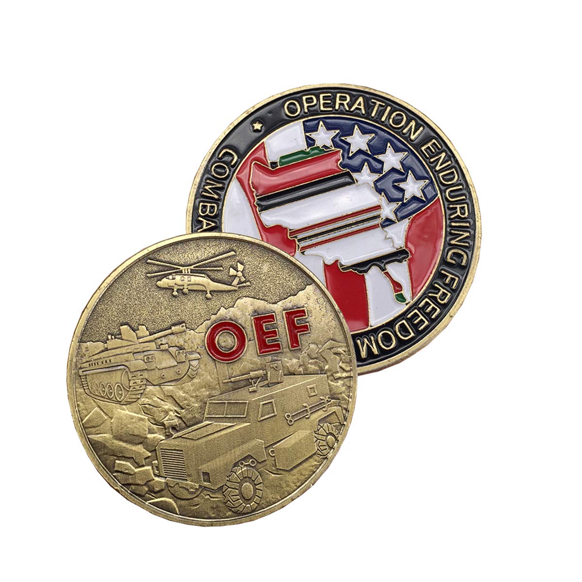 Amazon.com: Jokimu OEF Veterans Challenge Coin Enduring Freedom ...