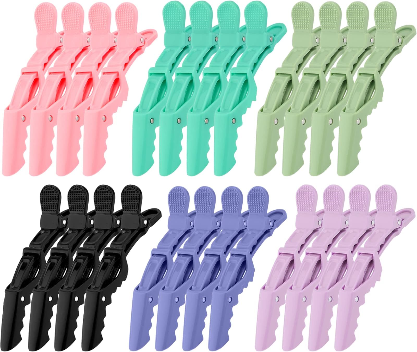 Amazon.com : ACO-UINT 12Pcs Hot Pink Hair Clips for Styling Sectioning ...