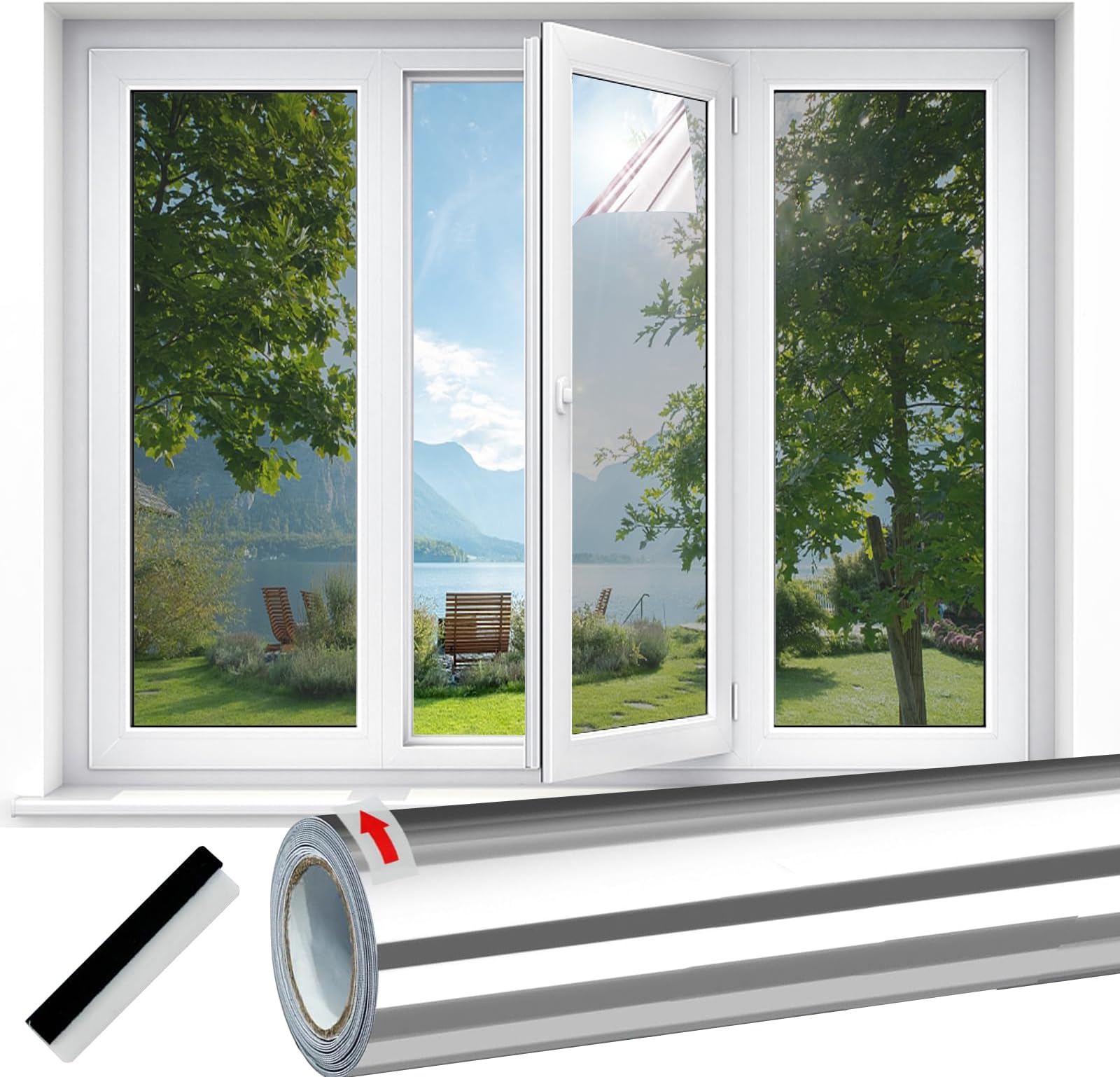 Silver Reflective Window Film (Solar Control & Privacy Tint - One Way ...