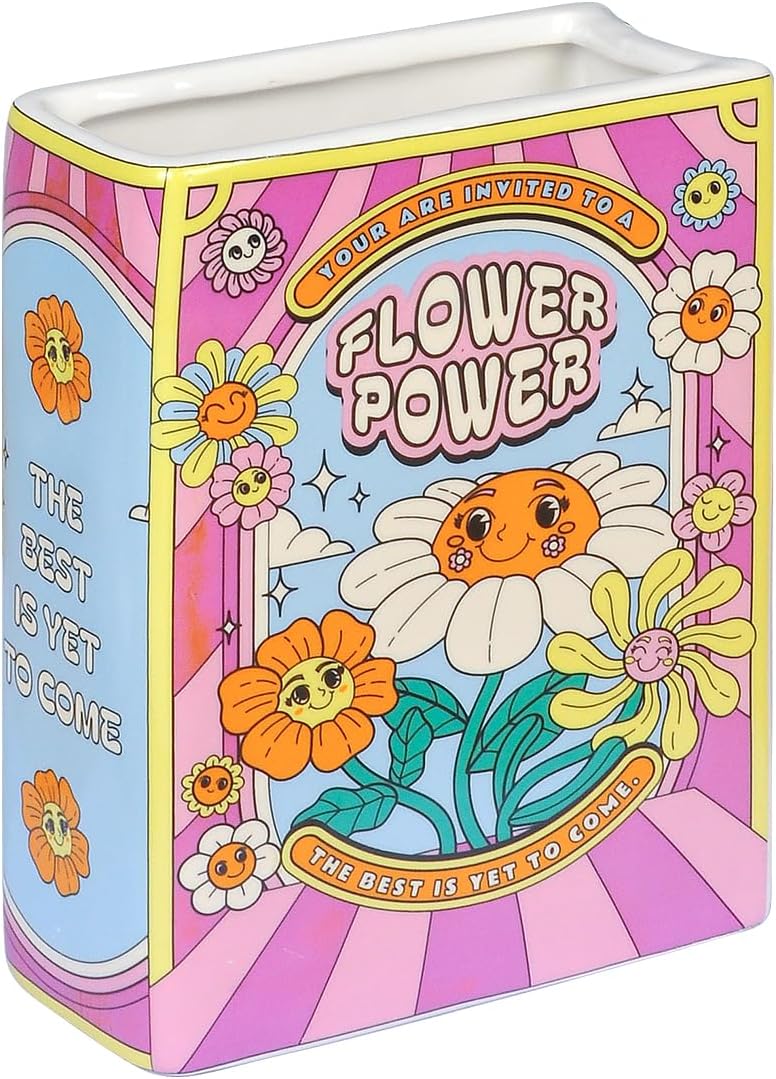 Amazon.com: Book Vase for Flowers,Book Shaped Vase Unique Vase Gifts ...