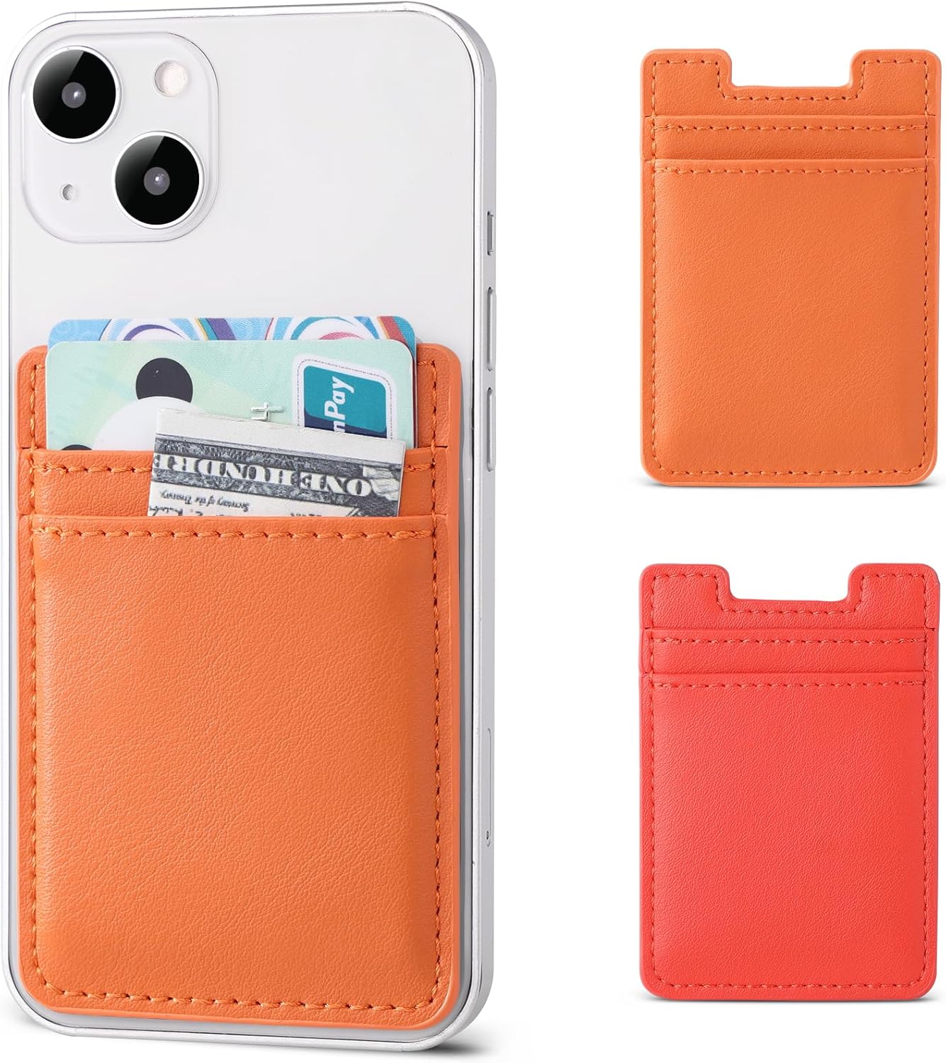 Amazon.com: Fulgamo 2Pack Phone Wallet,Leather Phone Card Holder ...