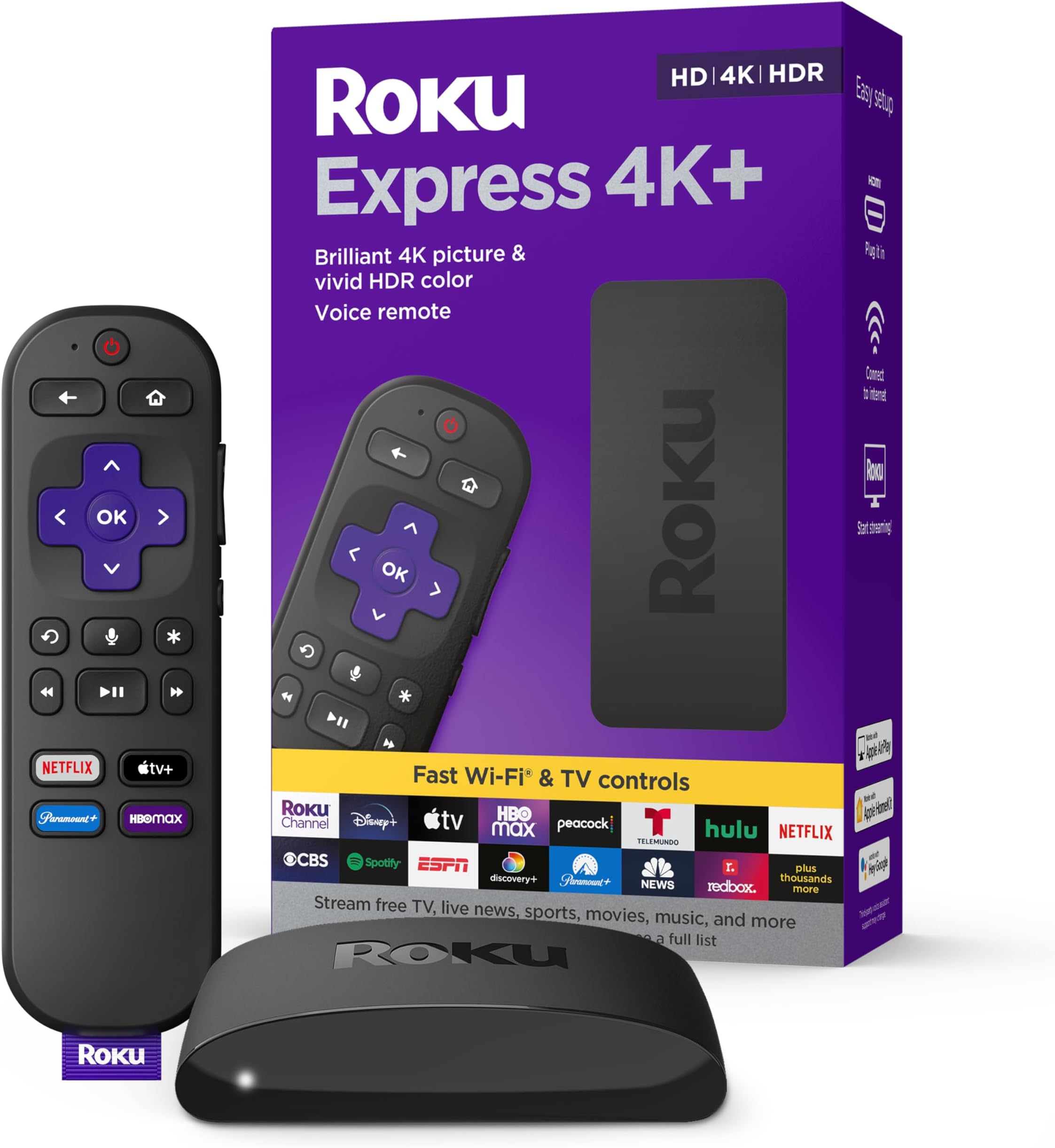 Amazon.com: Roku Streaming Stick+ | HD/4K/HDR Streaming Device with ...