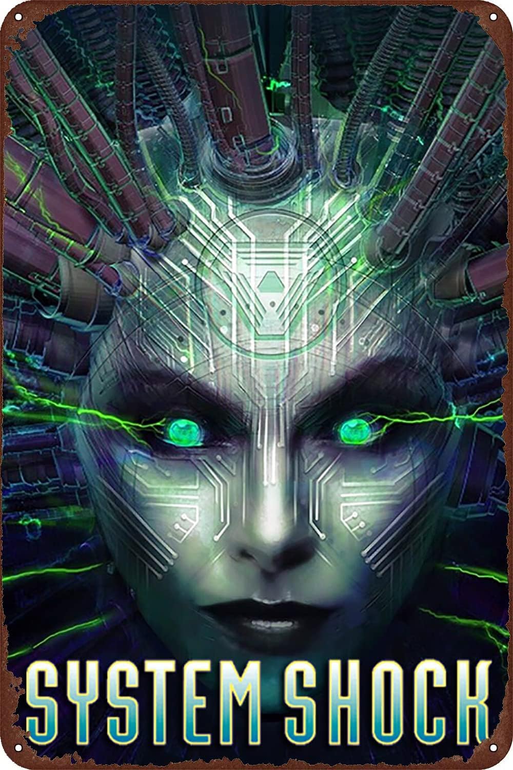 Amazon.com: System Shock Remake (2023) Vintage Metal Tin Sign Game ...