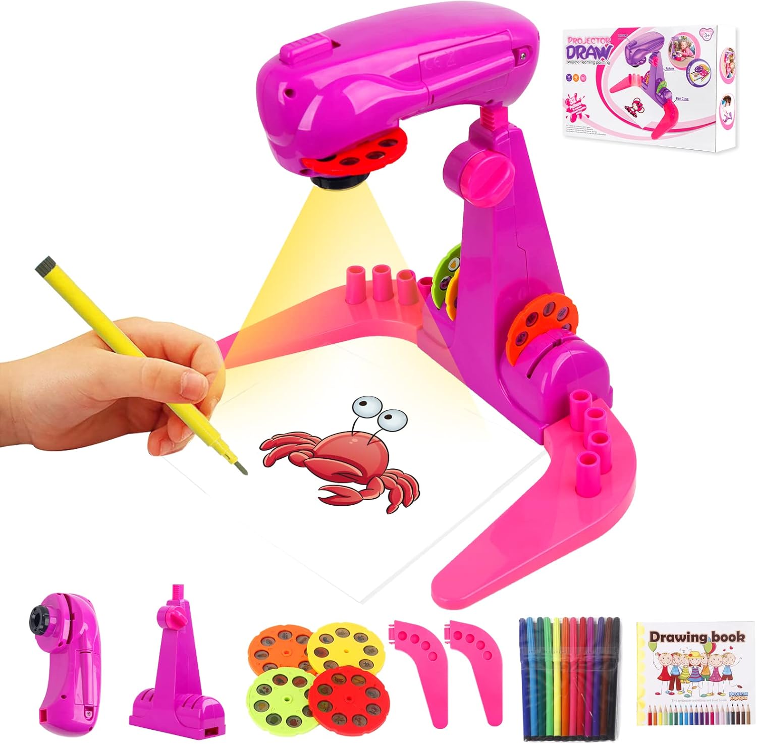 Amazon.com: LEERFEI Kids Projection Drawing Toy,Smart Drawing Projector ...