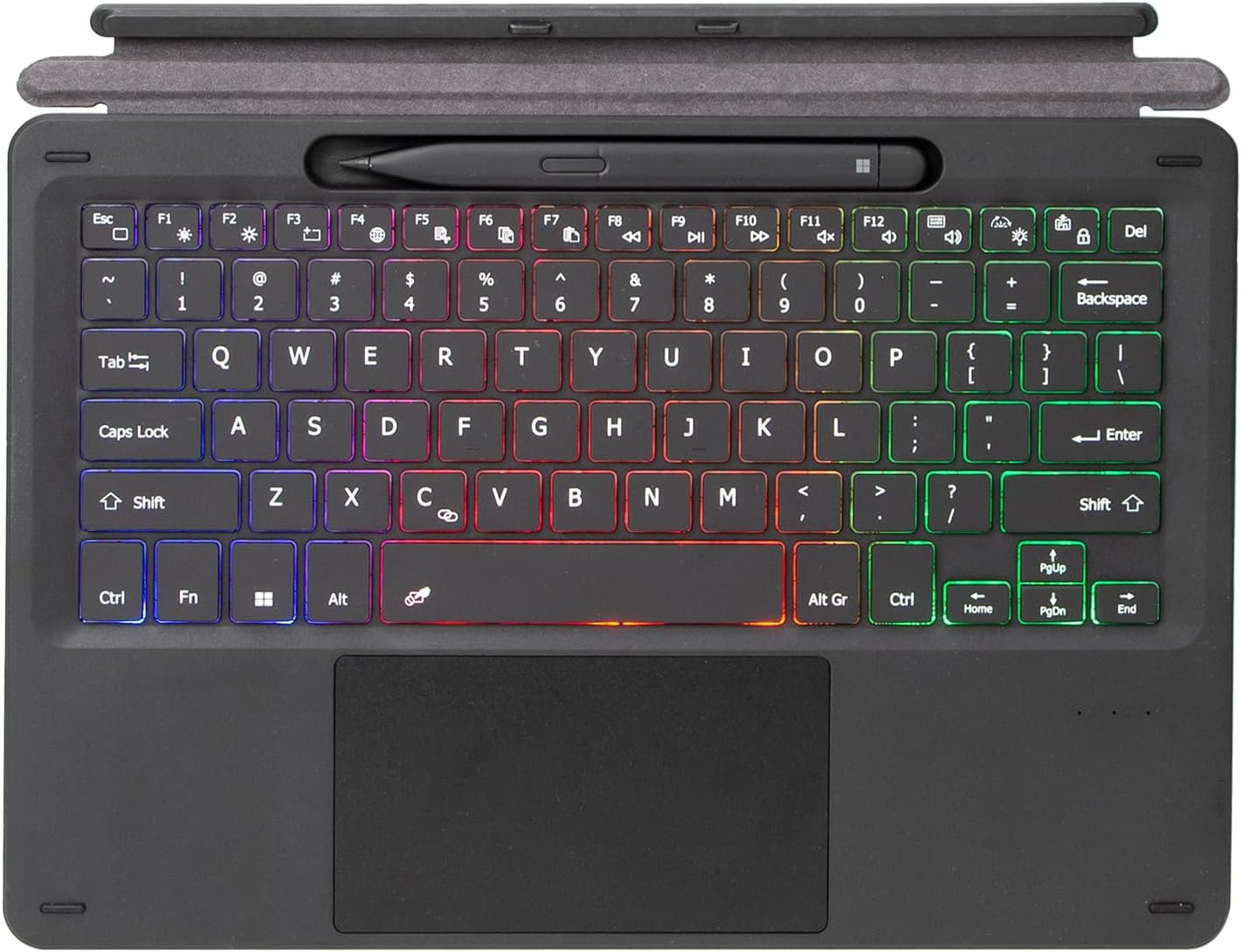 ZOMUN Teclado Bluetooth ultra delgado (3 colores de retroiluminación ...