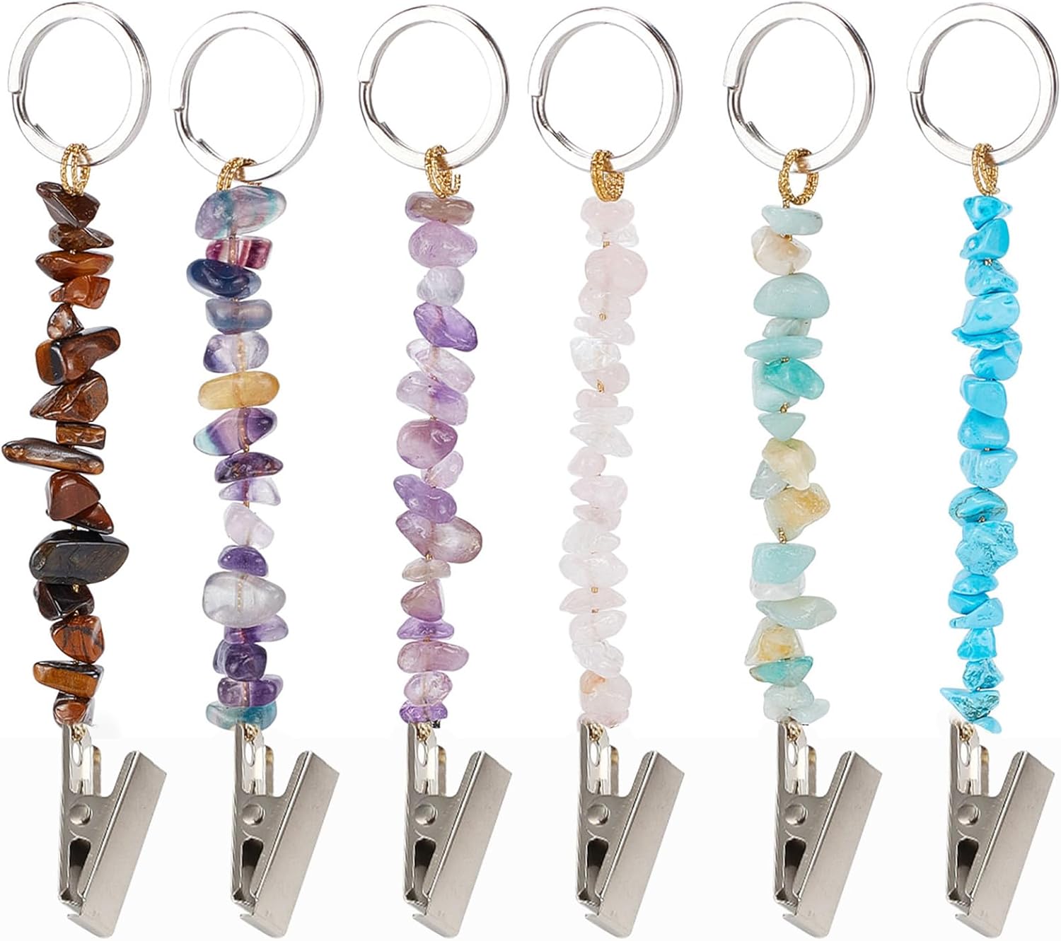 Amazon.com: GORGECRAFT 6 Pieces Credit Card Puller Natural Gemstone ATM ...