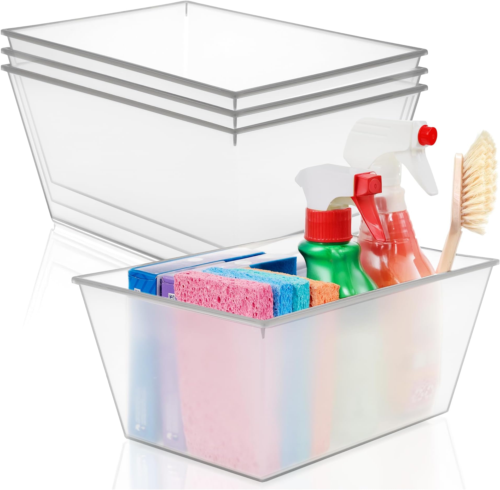 Amazon.com: STORi Clear Plastic Storage Bins (4 Pack) Perfect for ...
