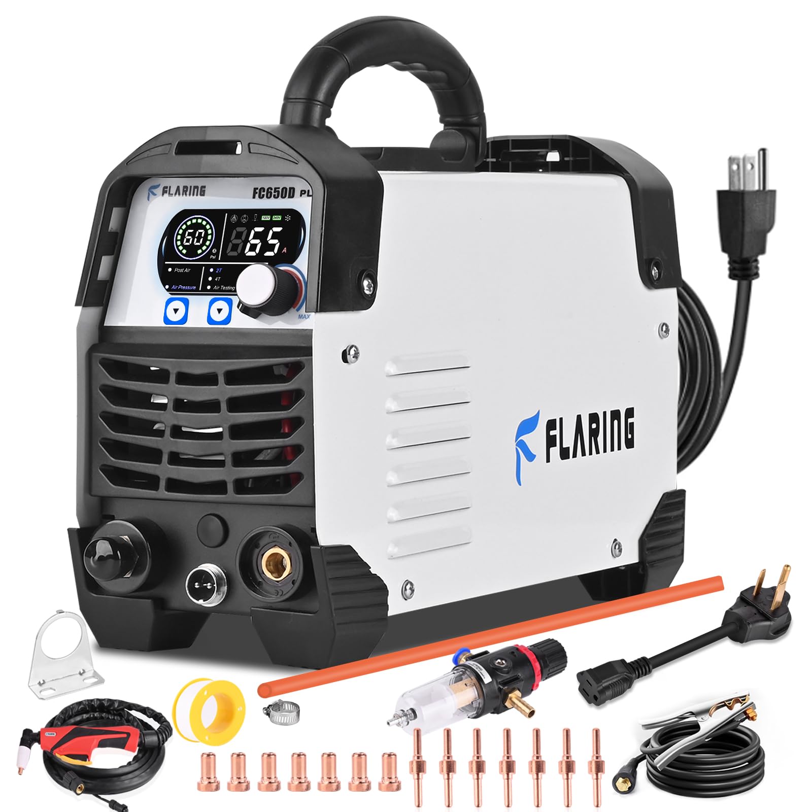FLARING Plasma Cutter,65A Plasma Cutter Machine 120V/240V,4/5" (20mm ...