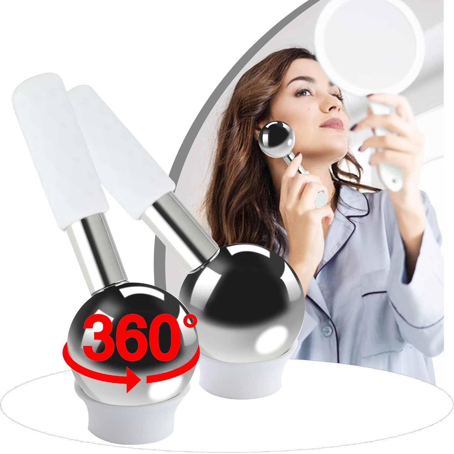 Amazon.com: RejuvePixel Rotating Ice Globes for Facials, Unbreakable ...