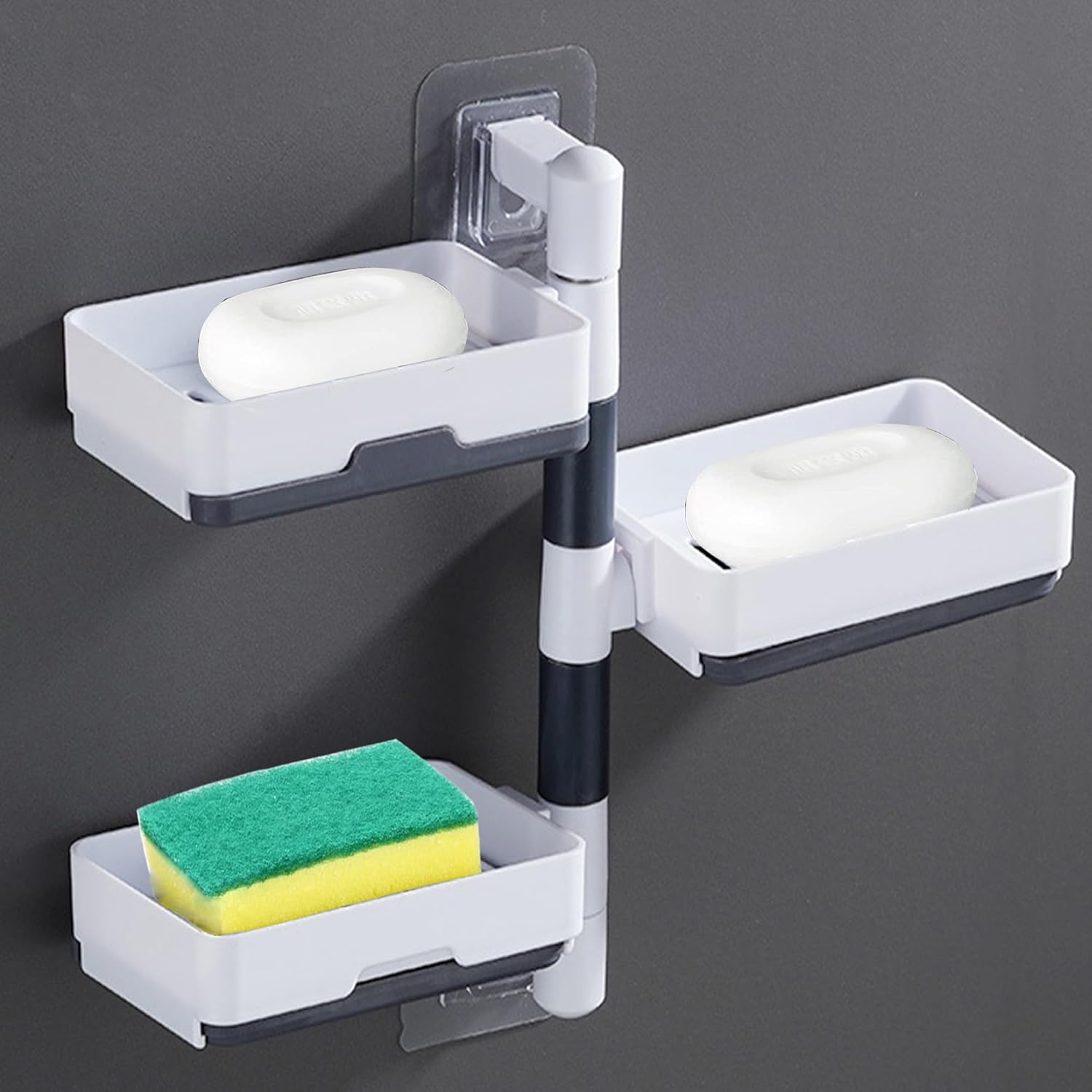 Amazon.com: Rotatable Soap Dish, Soap Bar Holder, Soap Saver, Self ...