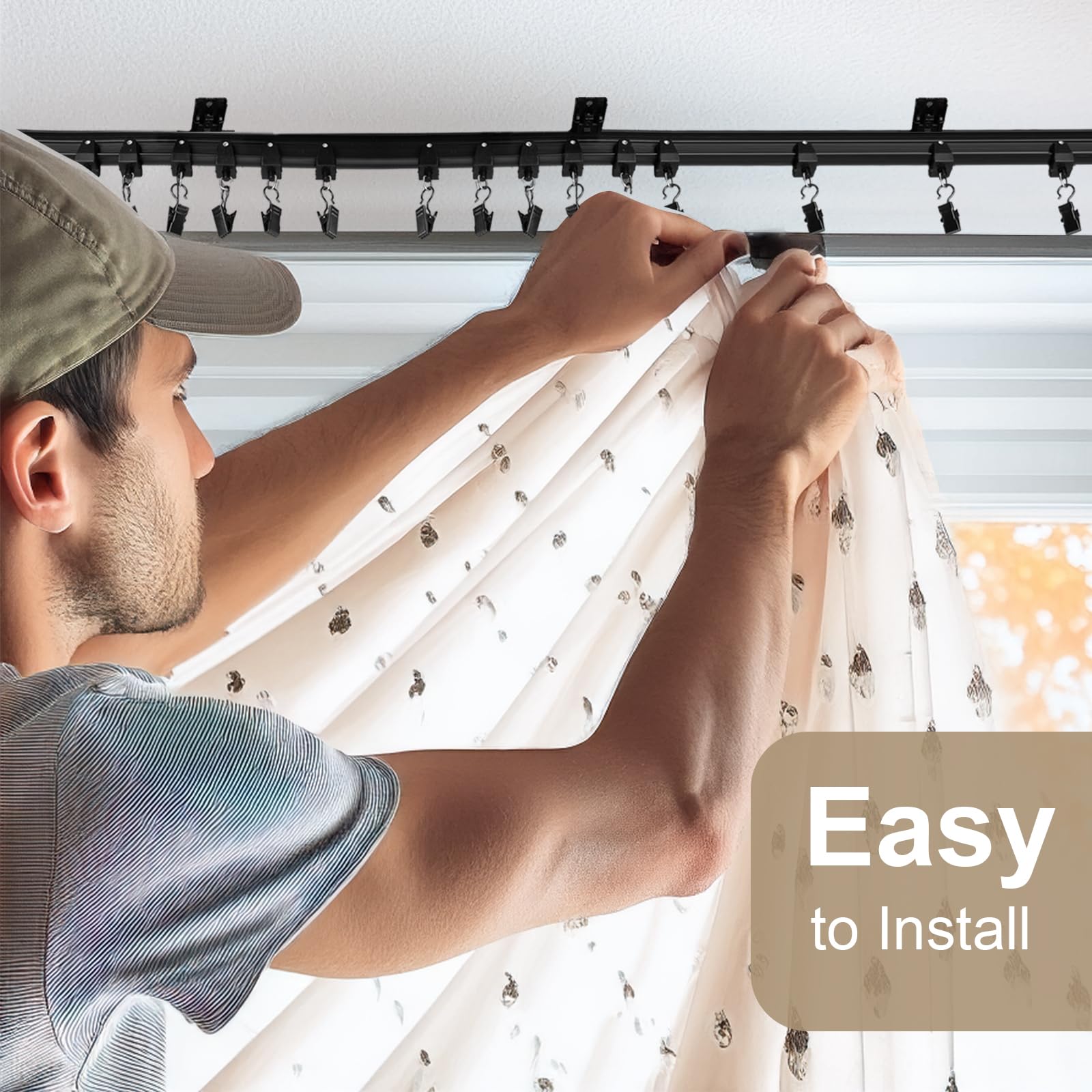 Snapklik.com : Ceiling Curtain Track, Flexible Bendable Curtain Track ...