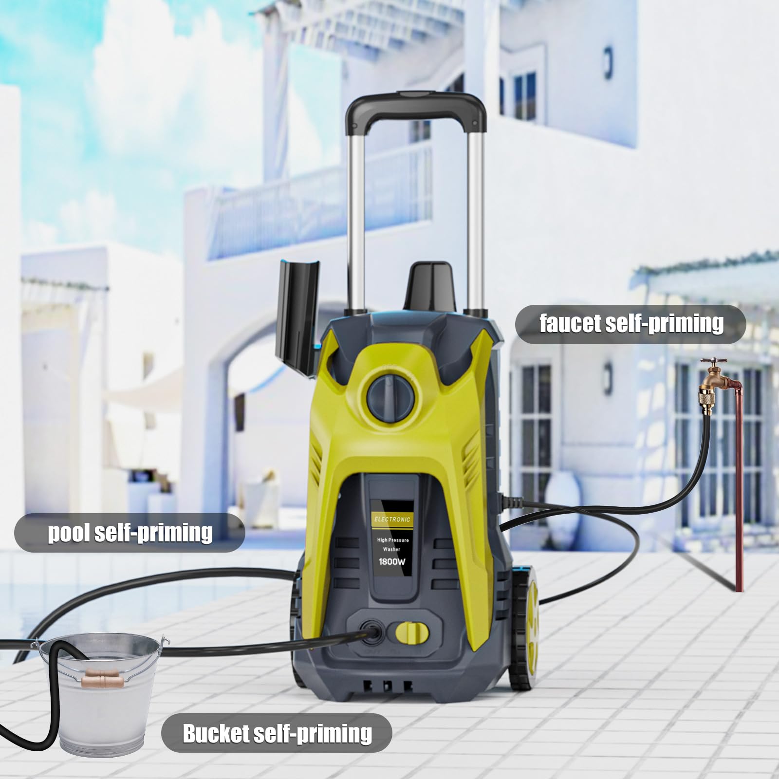 Snapklik.com : Electric Pressure Washer 4000PSI Max 2.6 GPM Electric ...