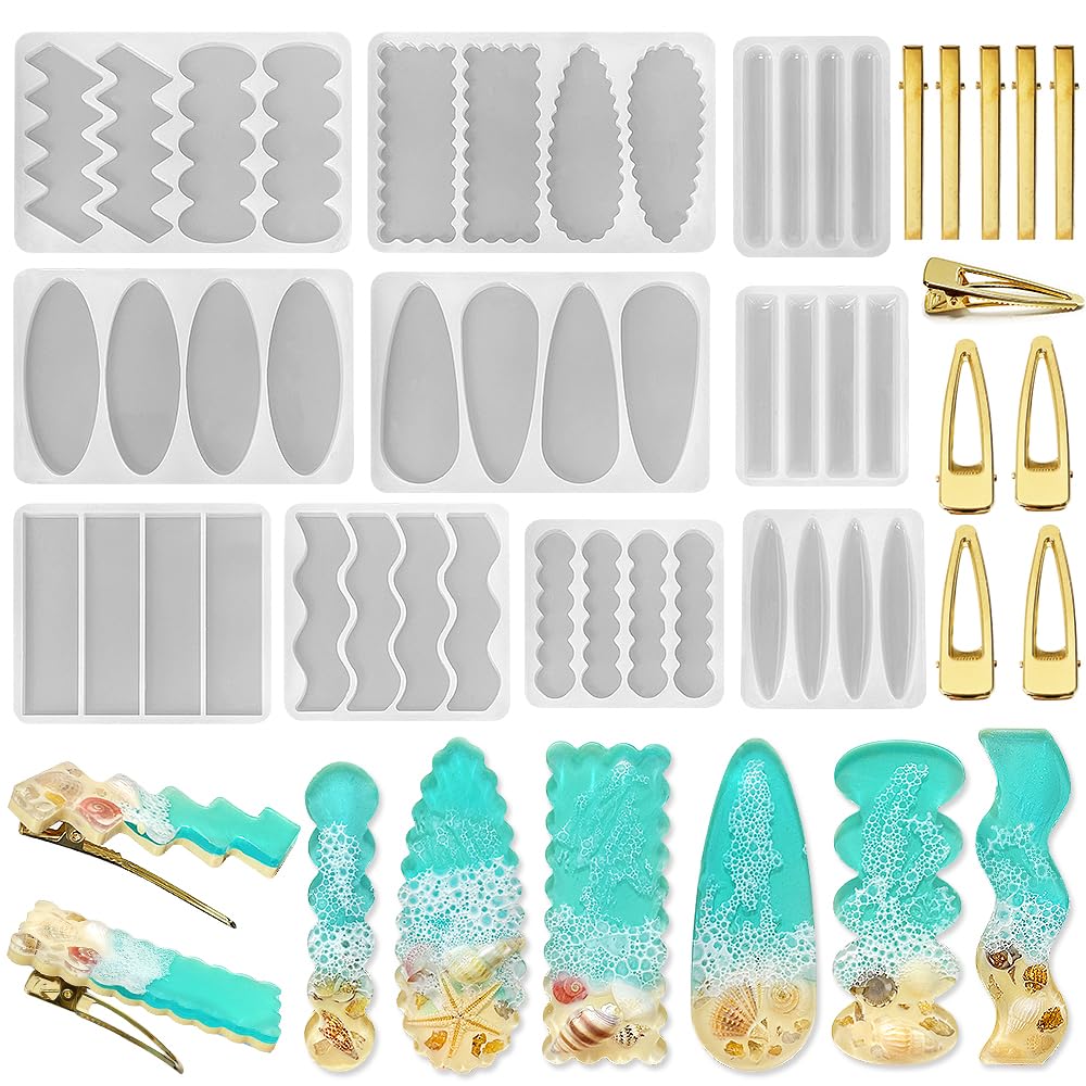 Amazon.com: RESINWORLD Deep Hair Clip Silicone Molds with Accessories ...