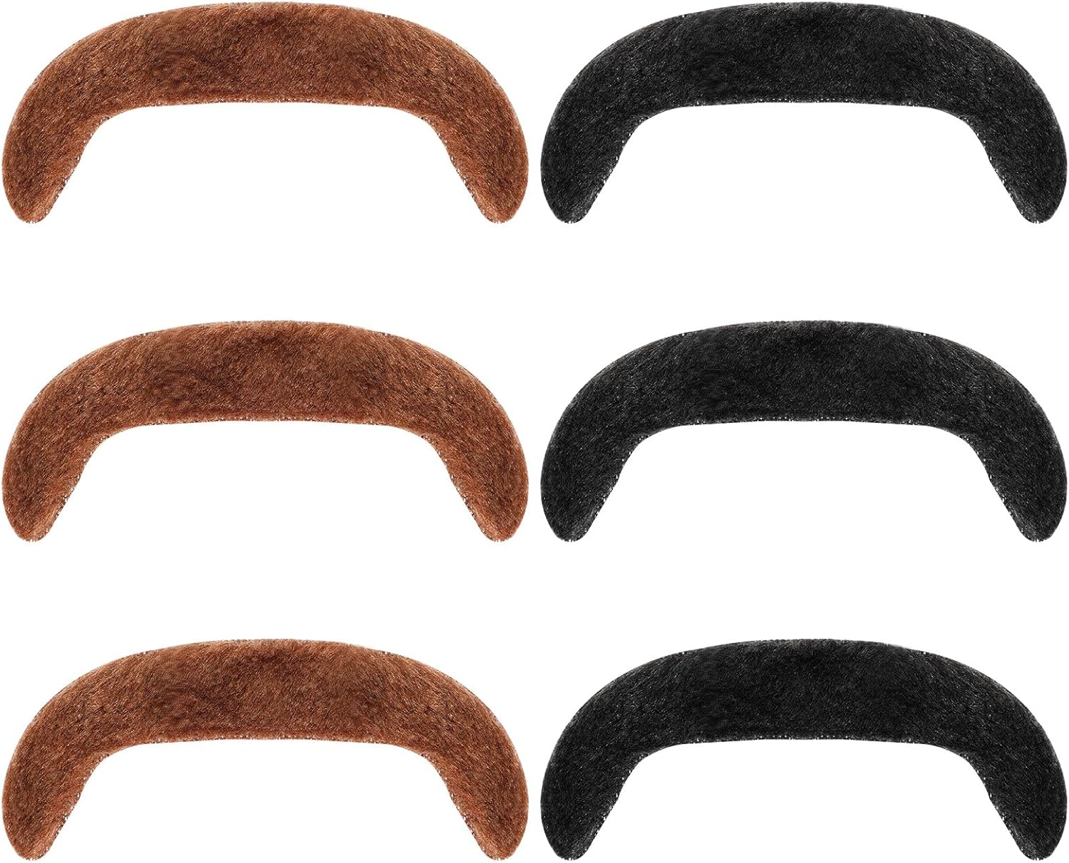 Amazon.com: 6 Pcs 60s 70s Fake Mustache, Self Adhesive Fake Brown ...