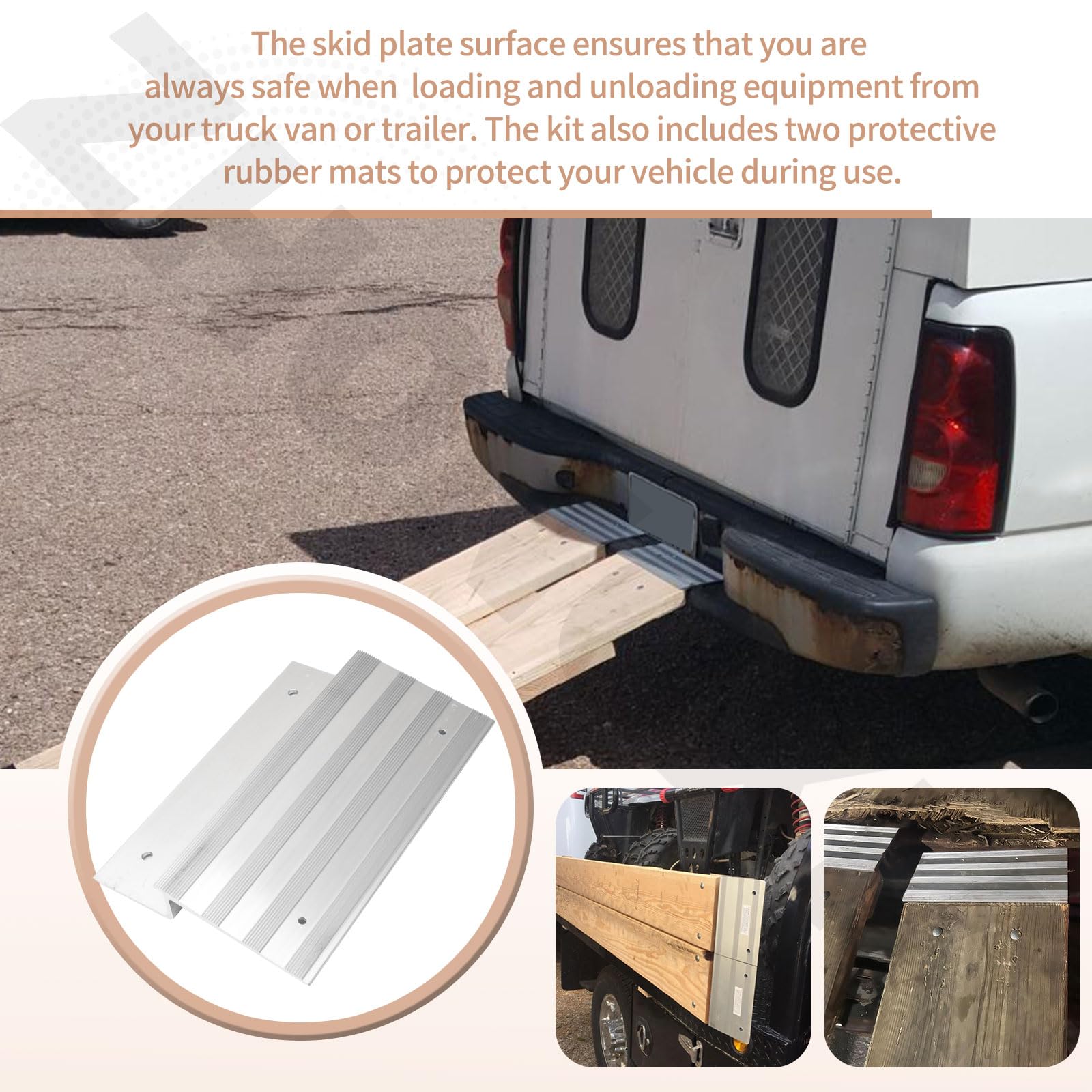 Snapklik.com : 2 Pack 12” Aluminum Ramps Bracket Kit, Weight Capacity ...