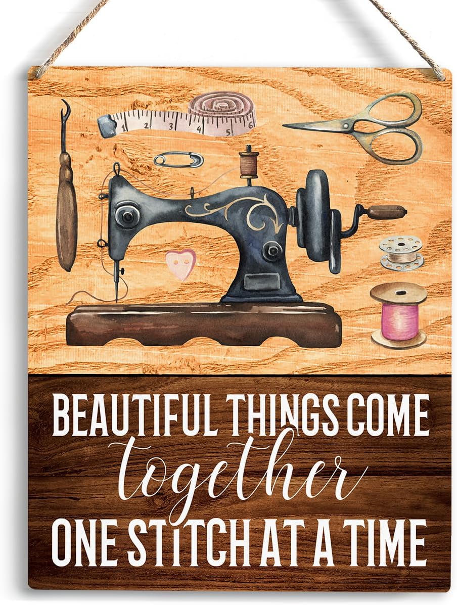 Amazon.com: Retro Sewing Supplies Home Decor Wall Decor Sewing ...