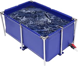 Amazon.com : Foldable Fish Pond, Canvas Fish Aquarium Fish Water Tank ...