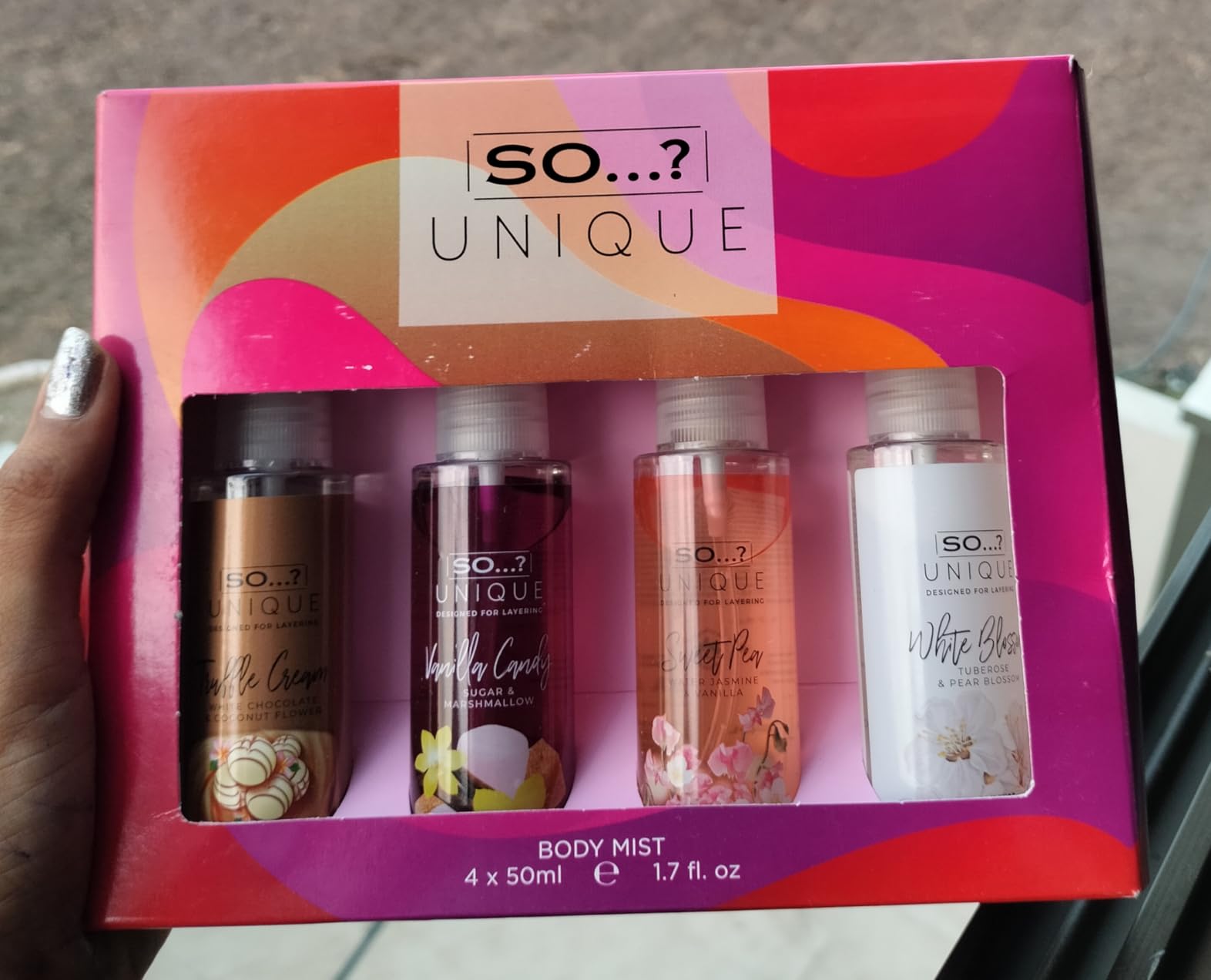 SO Unique Women's Mini Body Mist 200ml | Gift Set 4 X 50Ml | Vanilla ...