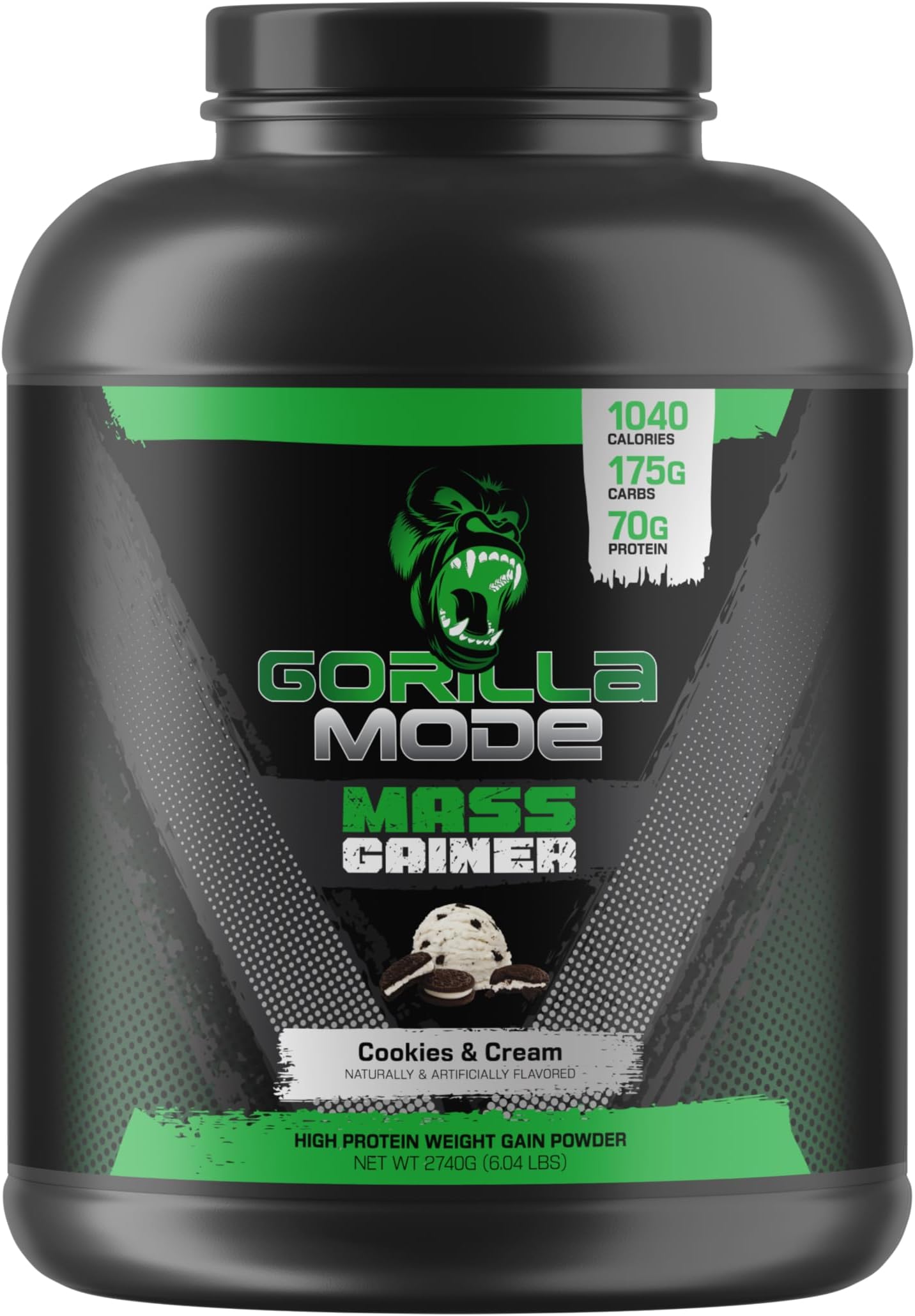 Amazon.com: Gorilla Mind Mass Gainer (Cookies & Cream) – 70g Protein ...