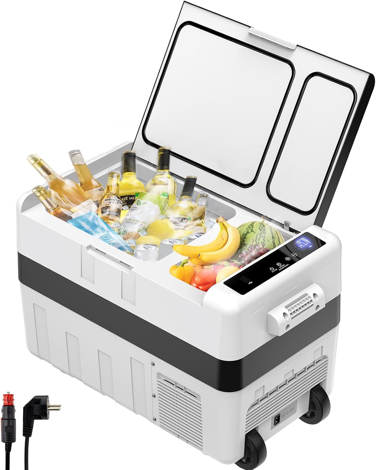 LLIVEKIT Glacière Électrique 40L à Compression - Double Zone (-20°C) | 33L Congélation + 7L ...