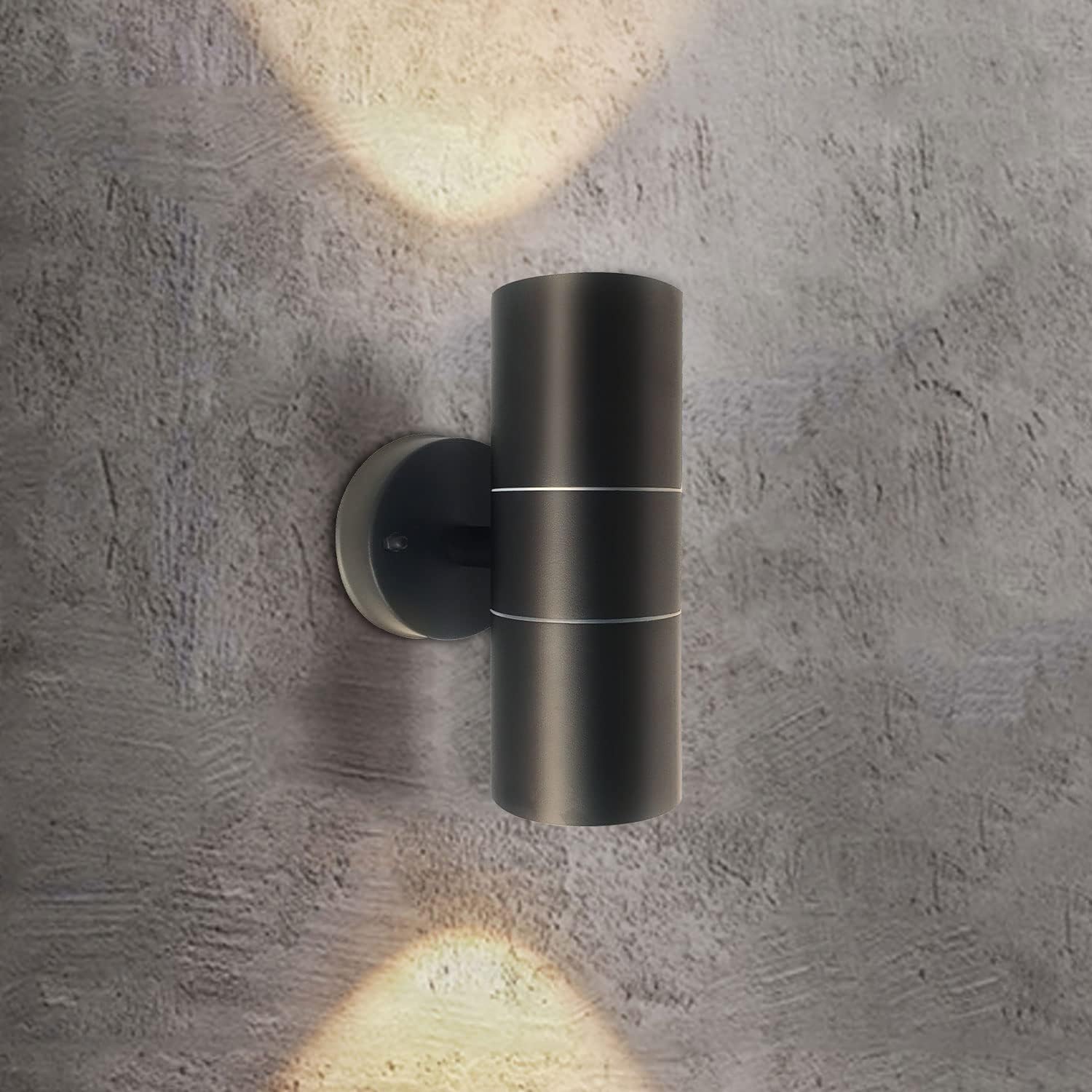 EXTRASTAR Outdoor Wall Lights, GU10 Base Double Up Down Exterior Wall ...