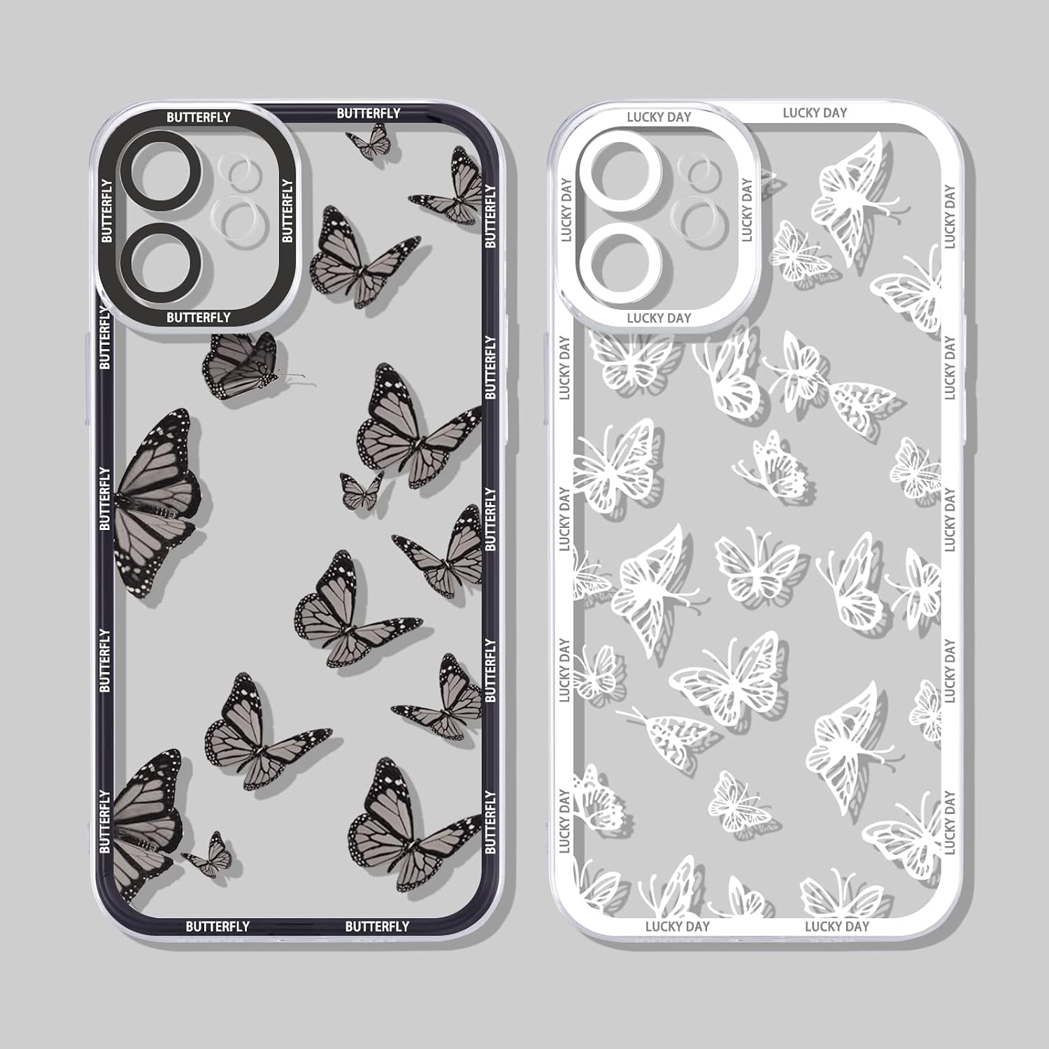Amazon.com: RUMDEY 2 Pack Cute Clear Print for iPhone 11 Pro 5.8" Phone ...