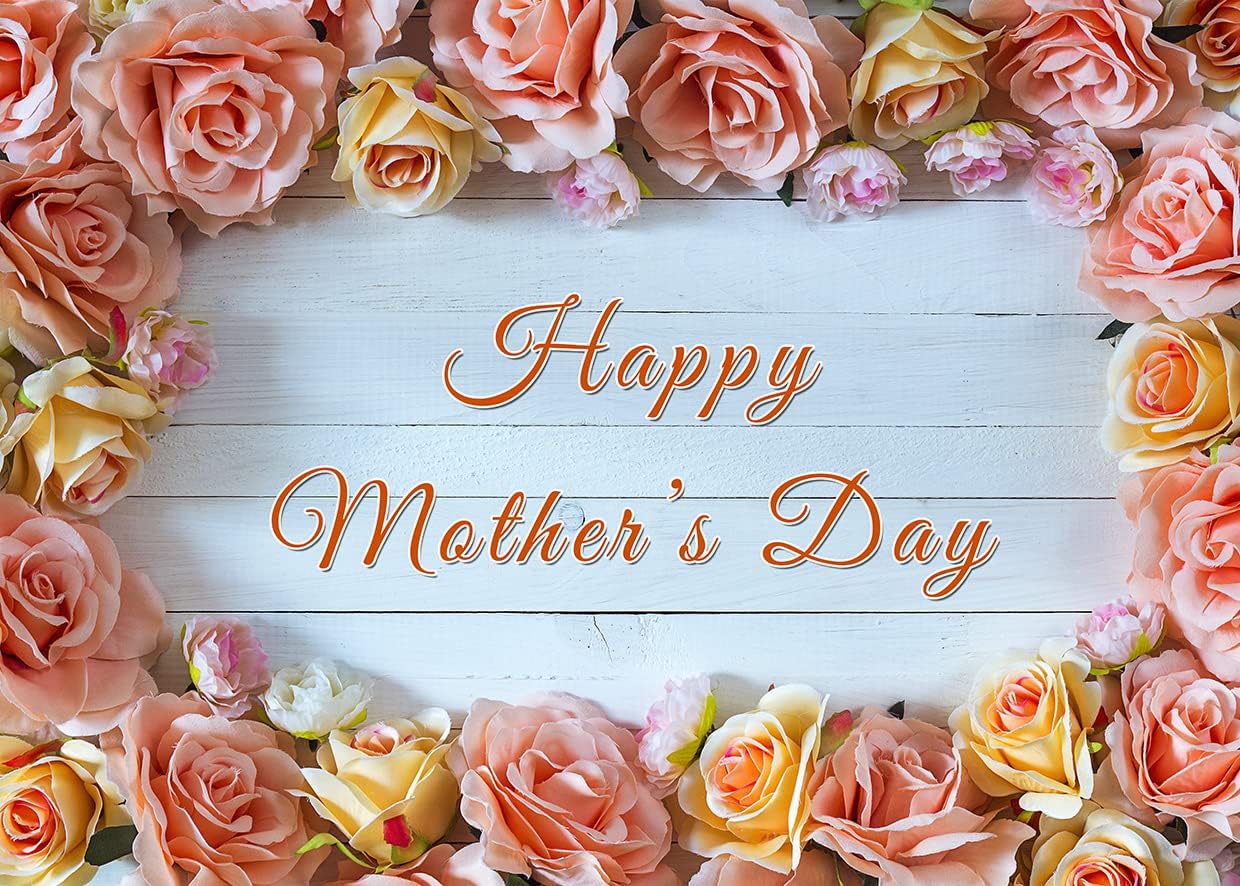 Amazon.com : LYWYGG 7x5ft Mother's Day Backdrops Mom Backgrounds Pink ...
