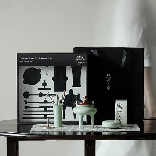 Amazon.com: Celadon Incense Powder Burner Set - Making Incense Seal ...
