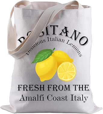 Amazon.com: BLUPARK Italian Islands Tote Bag Positano Delicious Italian ...