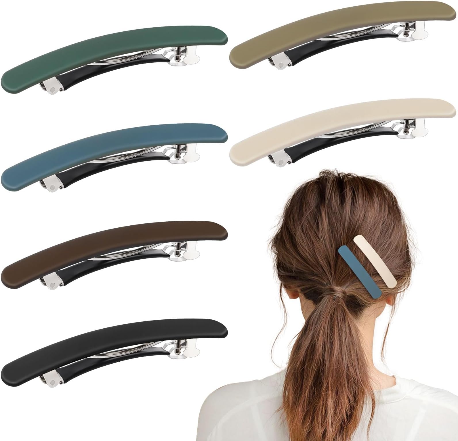 Amazon.com : 6 Pcs Hair Clips Hair Barrettes for Women, Matte Barrettes ...