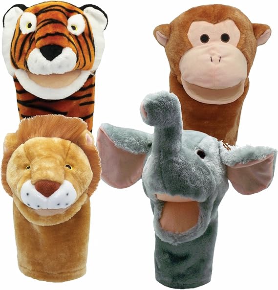 Amazon.com: Get Ready Kids BigMouth Zoo Puppet Set 6 H x 12 L x 14 W ...