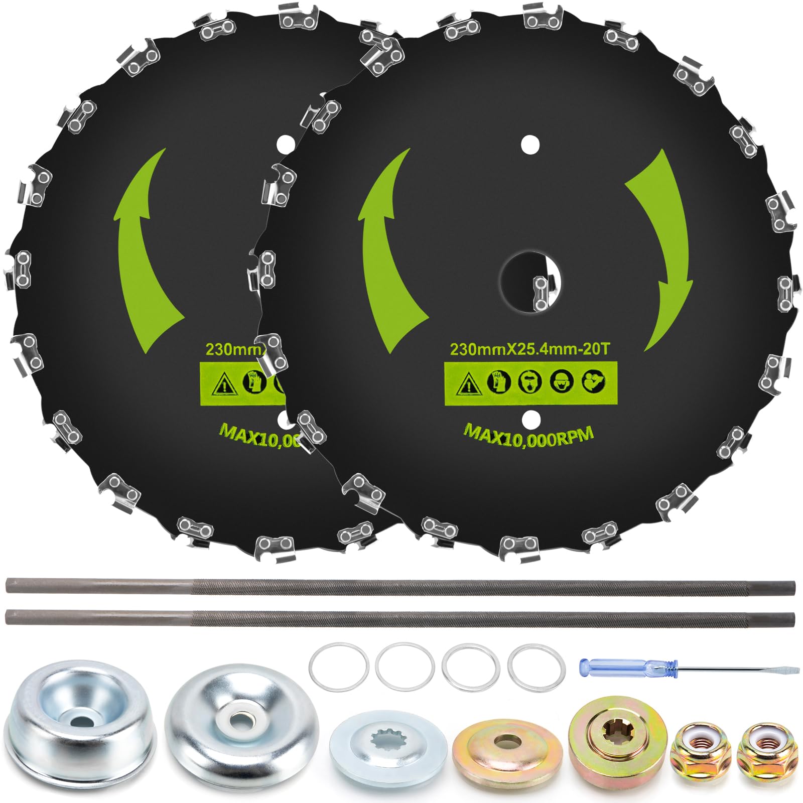 Amazon.com: Brush Cutter Blade for Weedeater, 9" x 20T Chainsaw Tooth ...