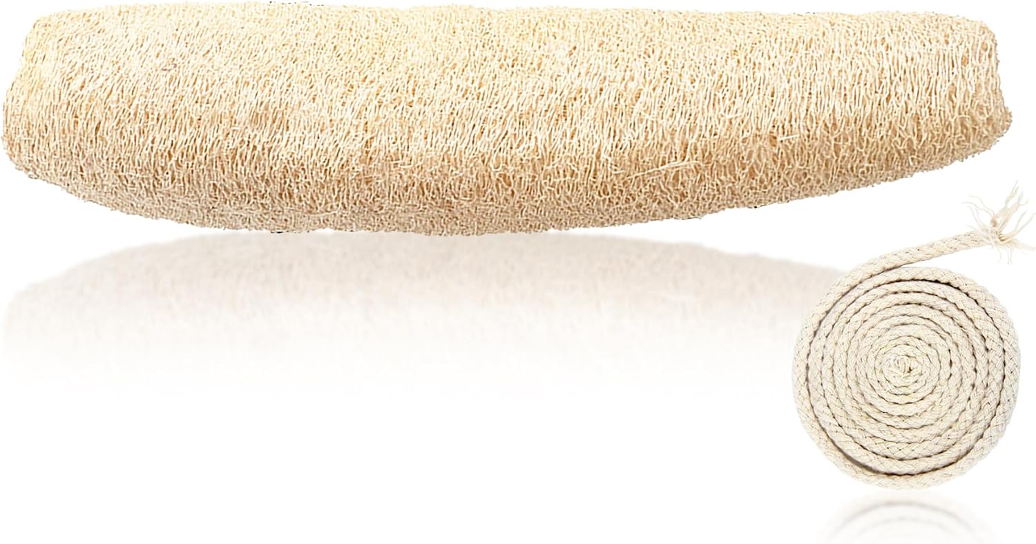 Amazon.com: Natural Loofah Whole Piece Unbleached, Multipurpose Bath ...