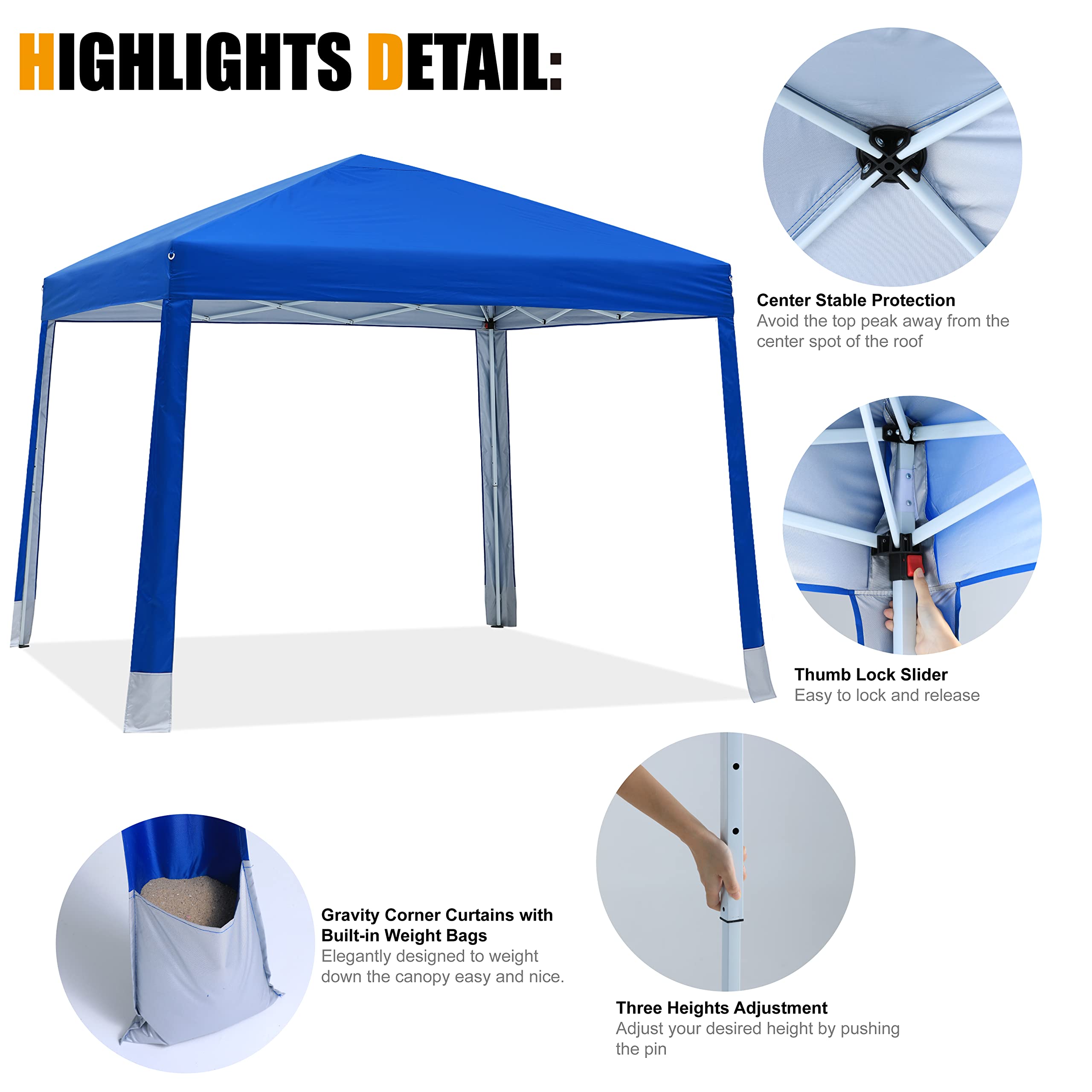 Snapklik.com : COOSHADE 10x10Ft Easy Pop-up Canopy Tent Instant Outdoor ...