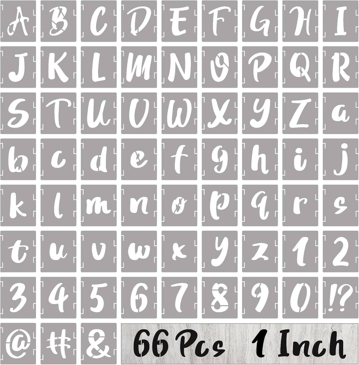 Amazon.com : BAMIDELE 1 Inch Letter Stencils and Numbers, 66 Pcs ...
