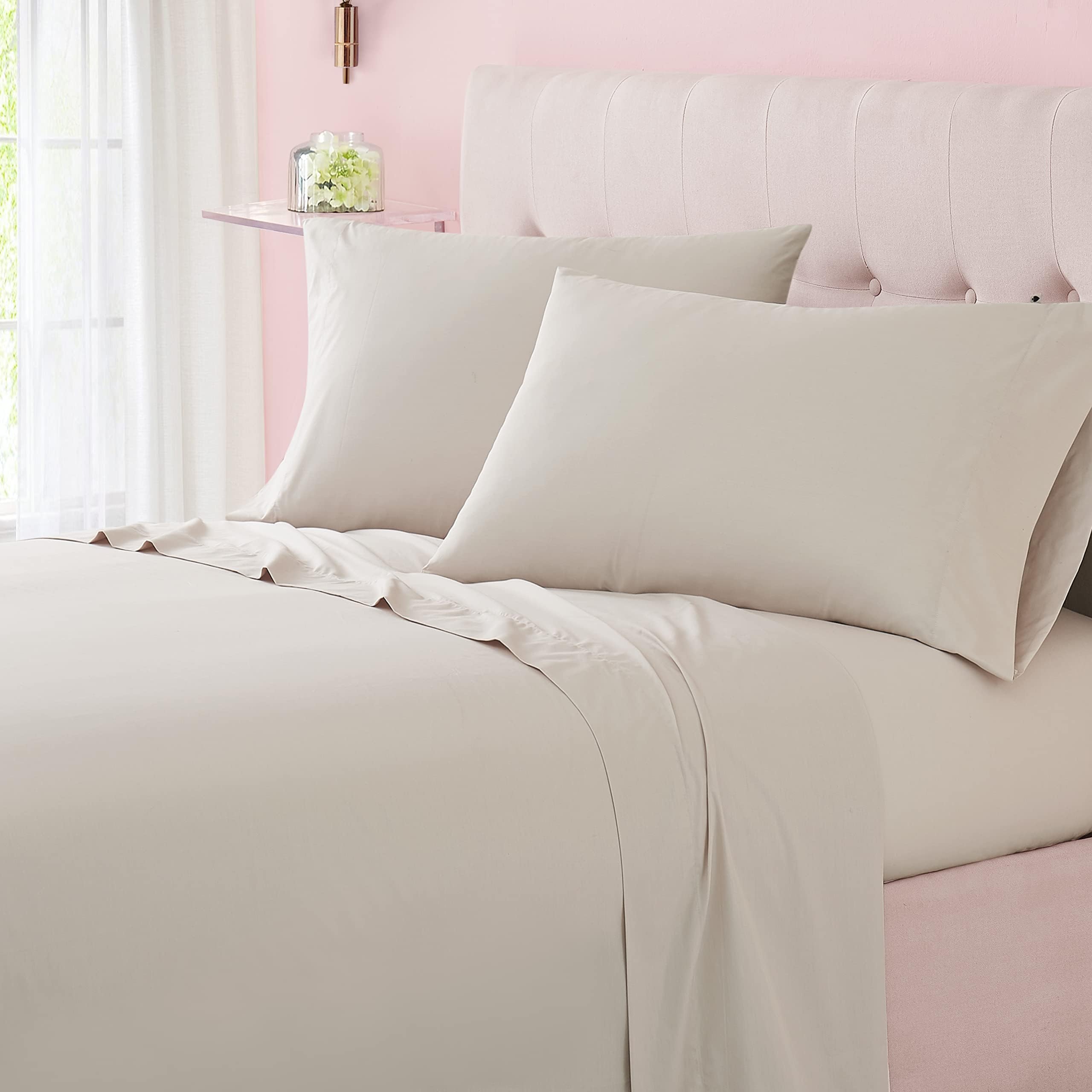 Amazon.com: Kate Spade New York Solid 270 TC Percale Set of 3 Sheet Set ...