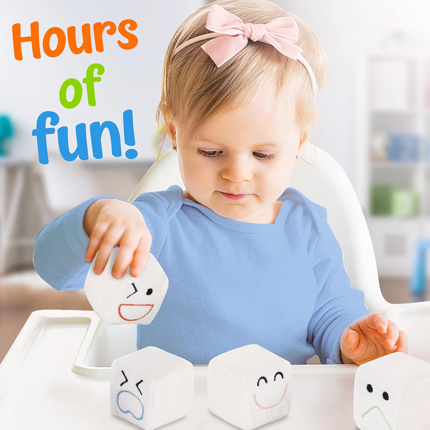LESONG Emotion Grab and Stack Blocks, Kawaii Emoji Soft Squeeze Sensory ...