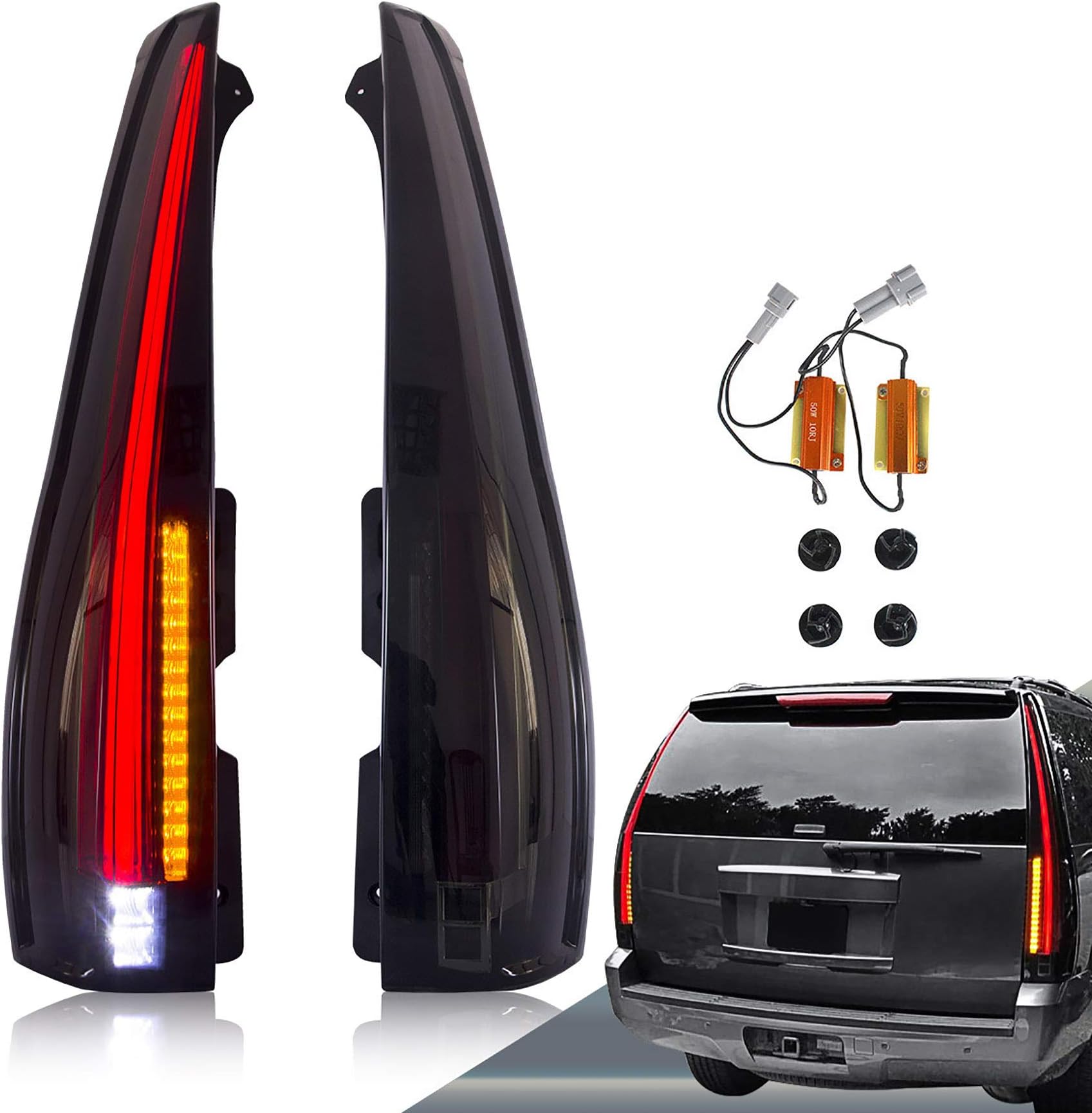 Amazon.com: VLAND Led Tail Lights Compatible with Chevy Tahoe Suburban ...