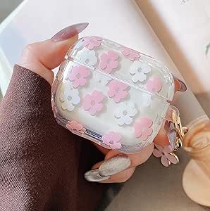 Amazon.com: Olytop for Cute Airpods 3rd Generation Case Clear, Soft TPU Flower Air Pods 3 Gen ...