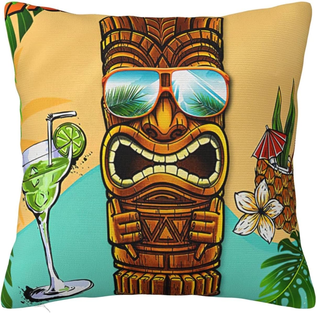 Amazon.com: KAMIAK Tiki Bar Throw Pillow Covers Sofa Rustic Home Decor ...