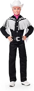 Barbie THE MOVIE, Ken Doll wearing Black and White Western Outfit, with ...